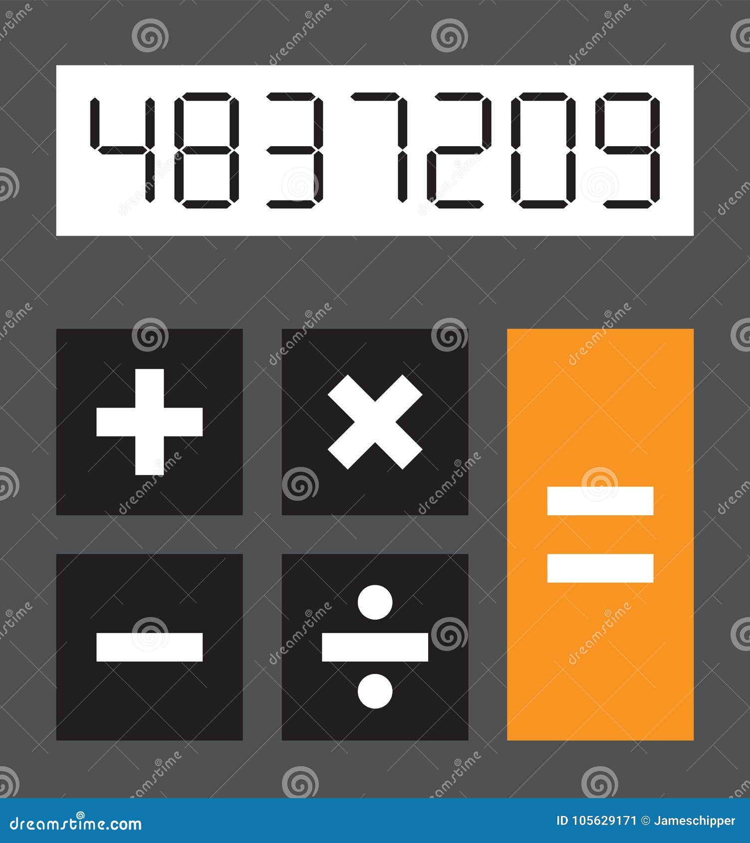 Simple calculator stock vector. Illustration of math - 105629171