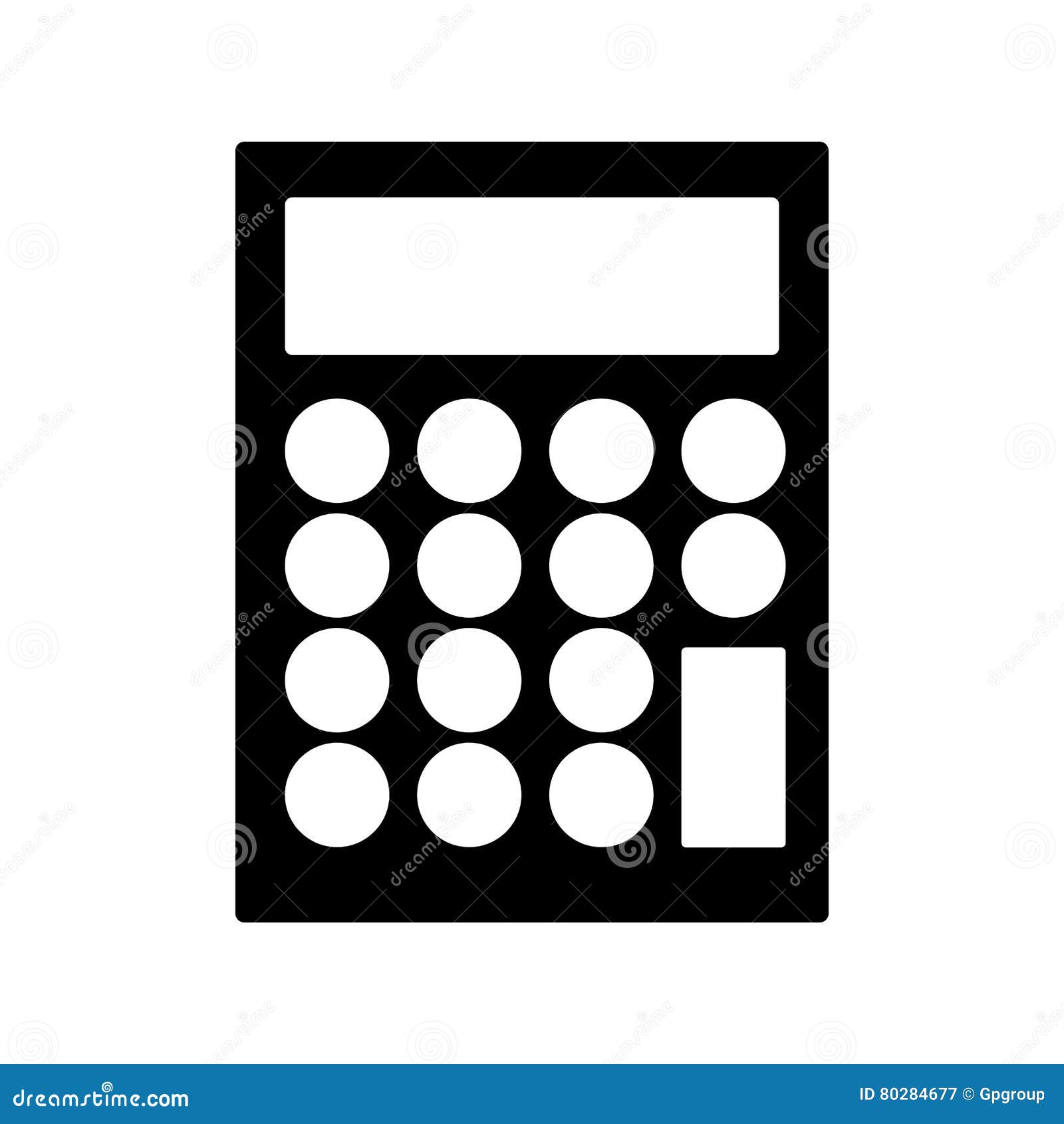 Simple Calculator Icon Image Stock Vector - Illustration of math ...