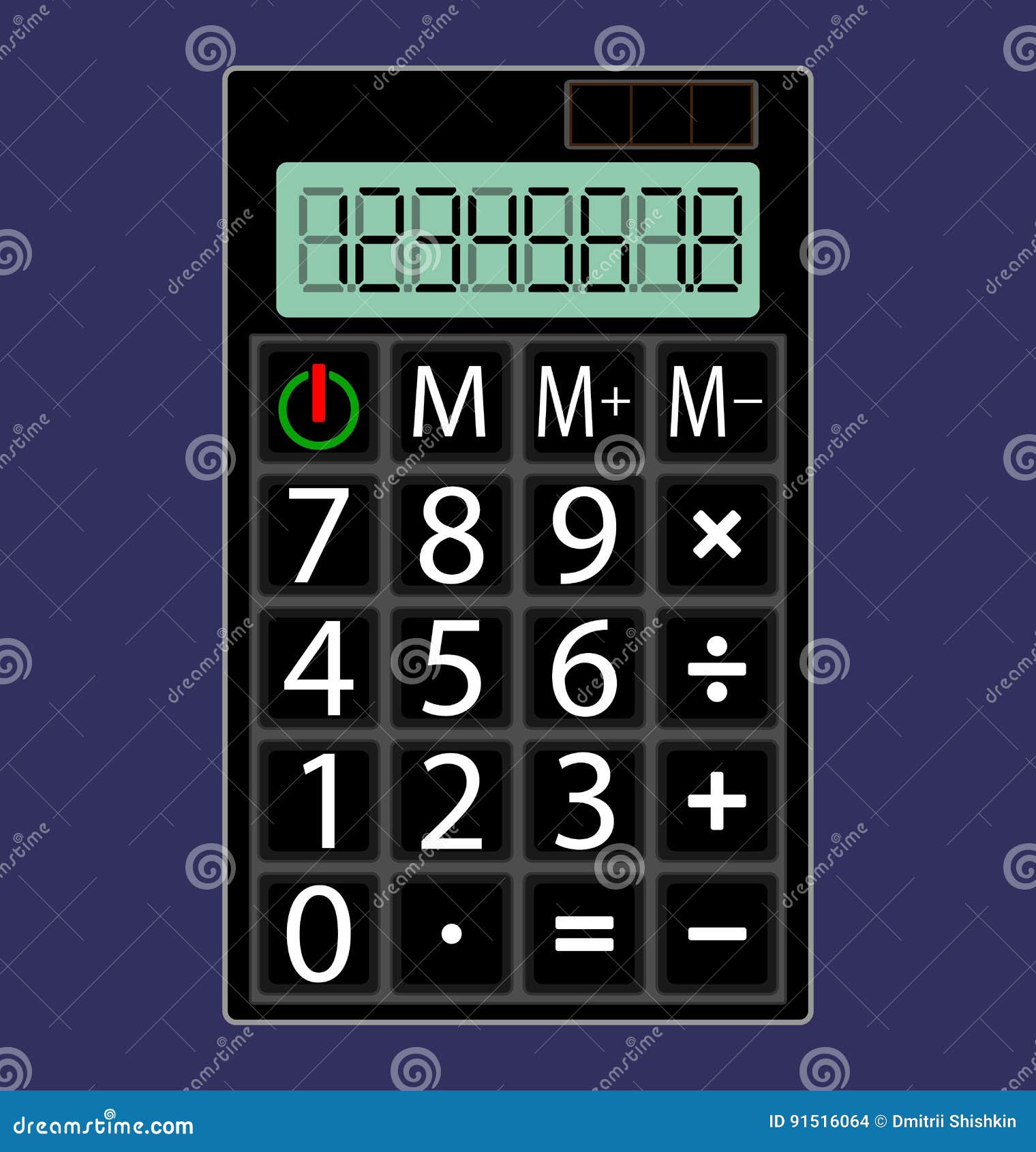 Simple Calculator image stock vector. Illustration of numbers - 91516064