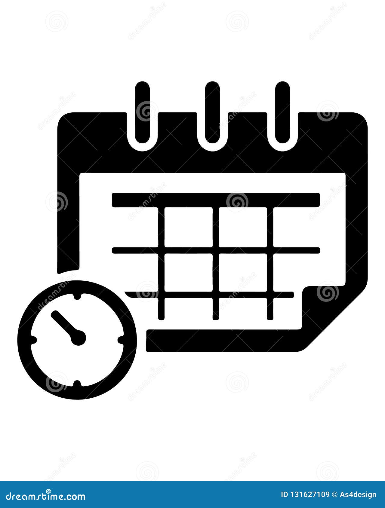 Simple Flat Calendar Icon stock vector. Illustration of button - 131627109