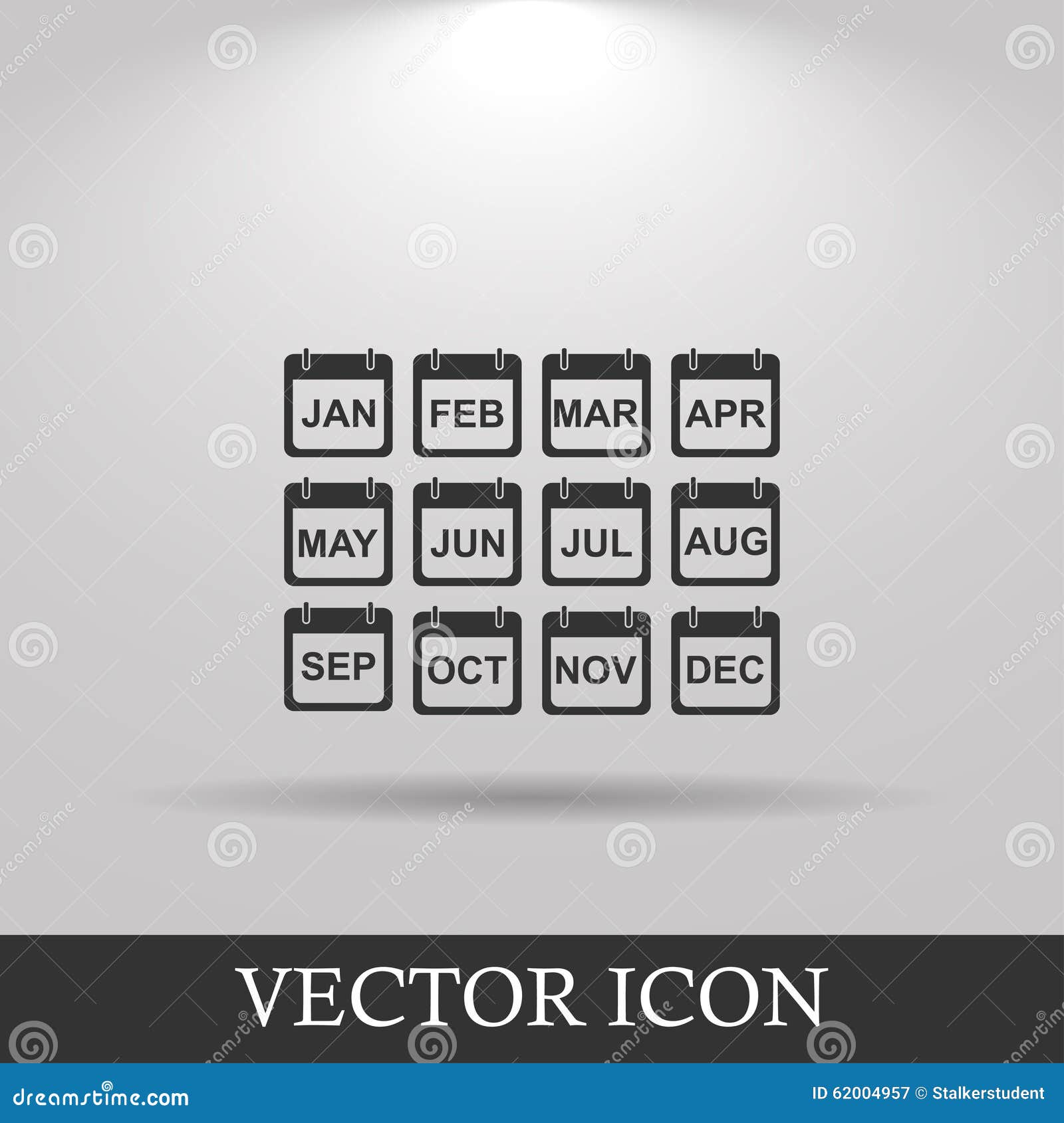 Simple Calendar. Modern Design Flat Style Icon Stock Illustration ...