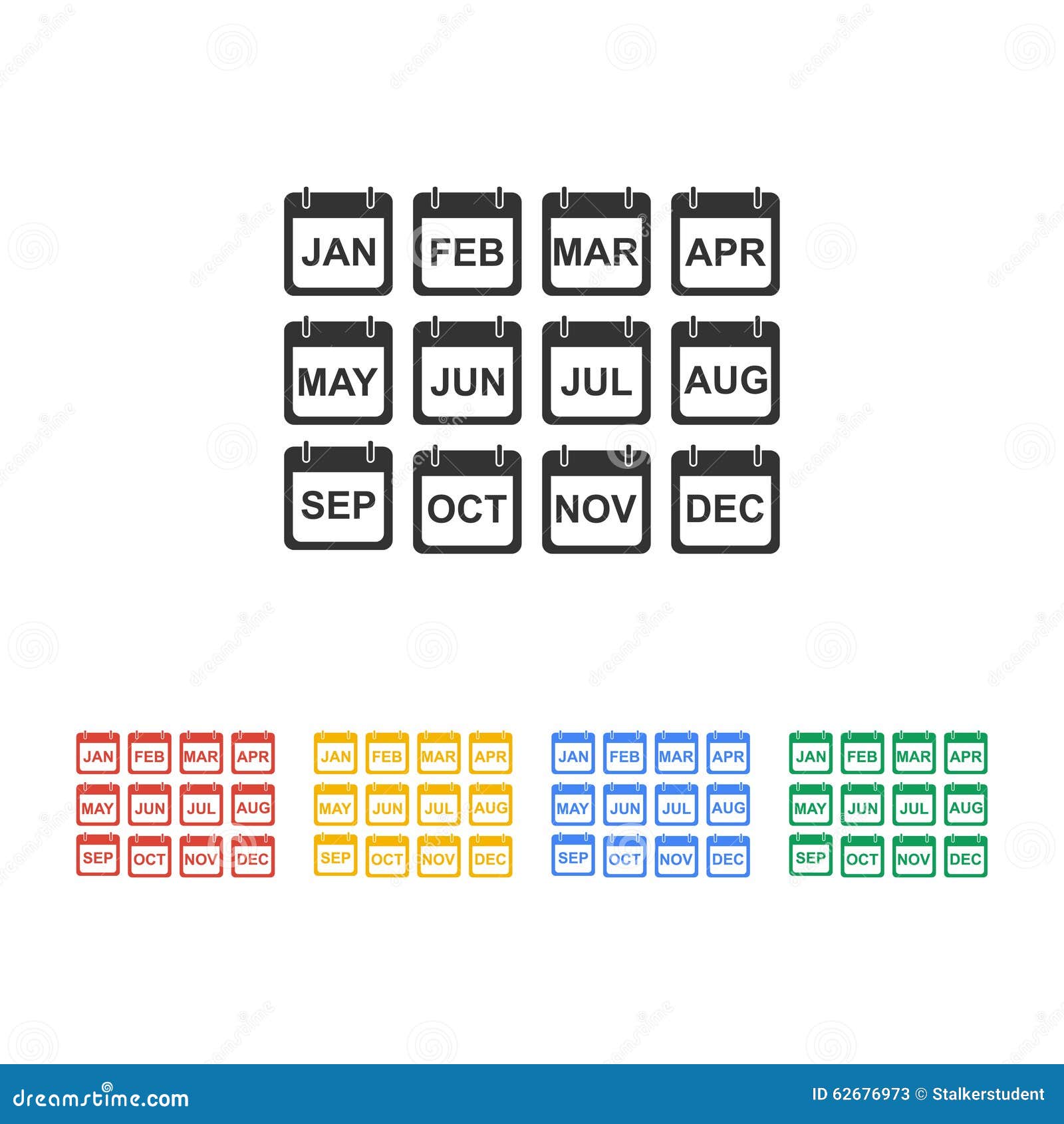 Simple Calendar. Modern Design Flat Style Icon Stock Illustration ...