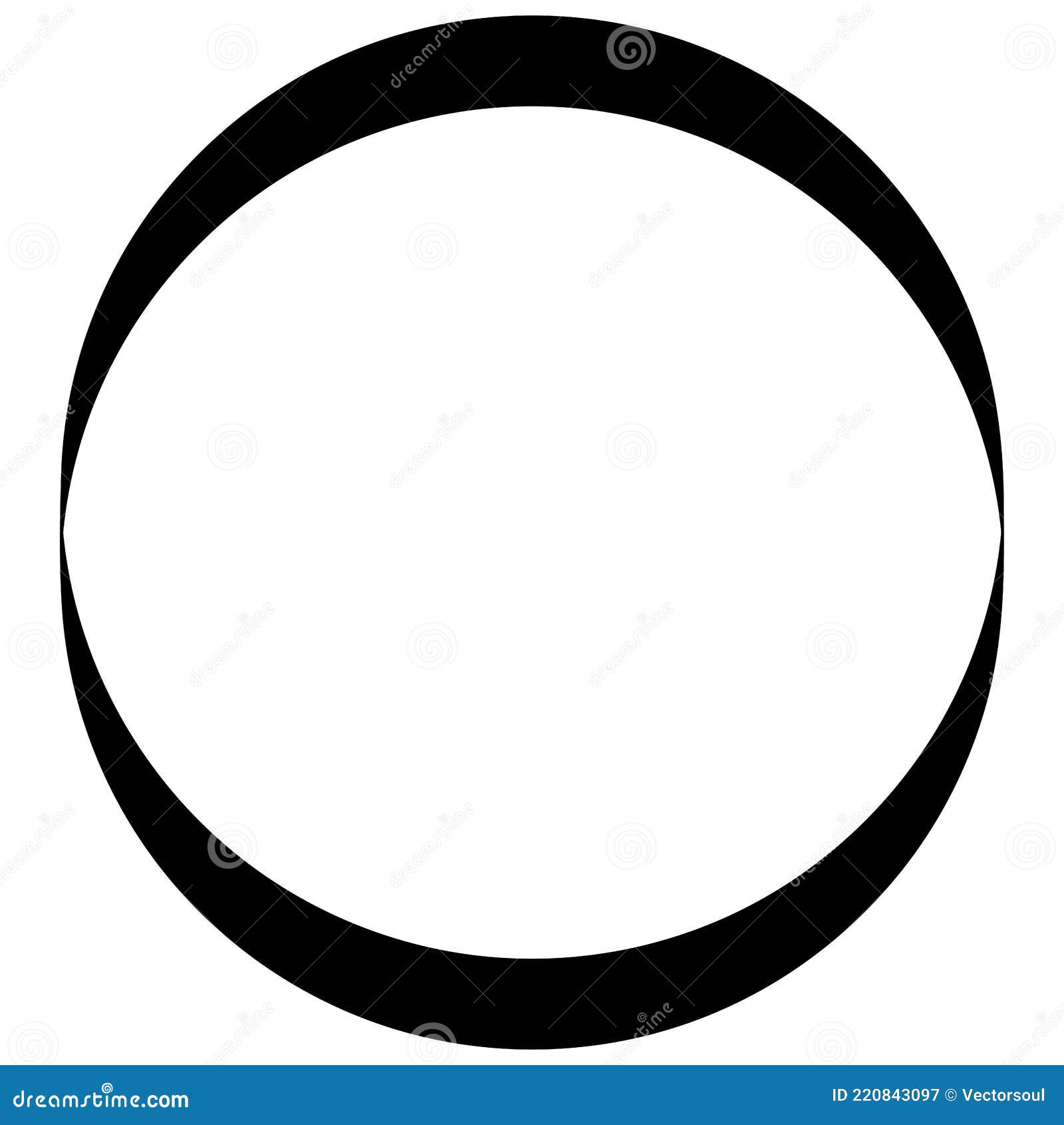 Simple Caligraphic Circle, Oval, Ellipse Elements. Circle Frame, Circle ...