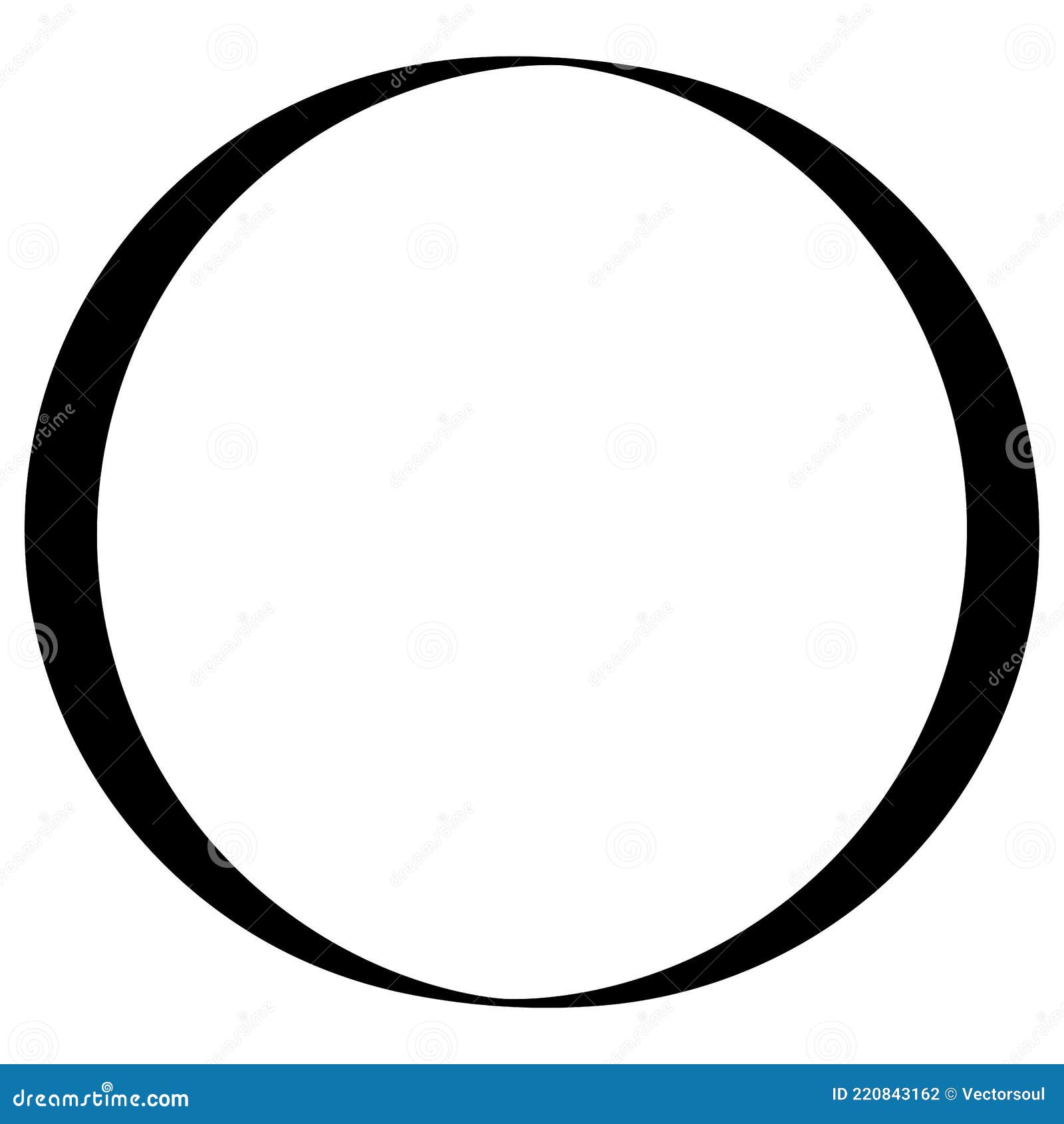 Simple Caligraphic Circle, Oval, Ellipse Elements. Circle Frame, Circle ...