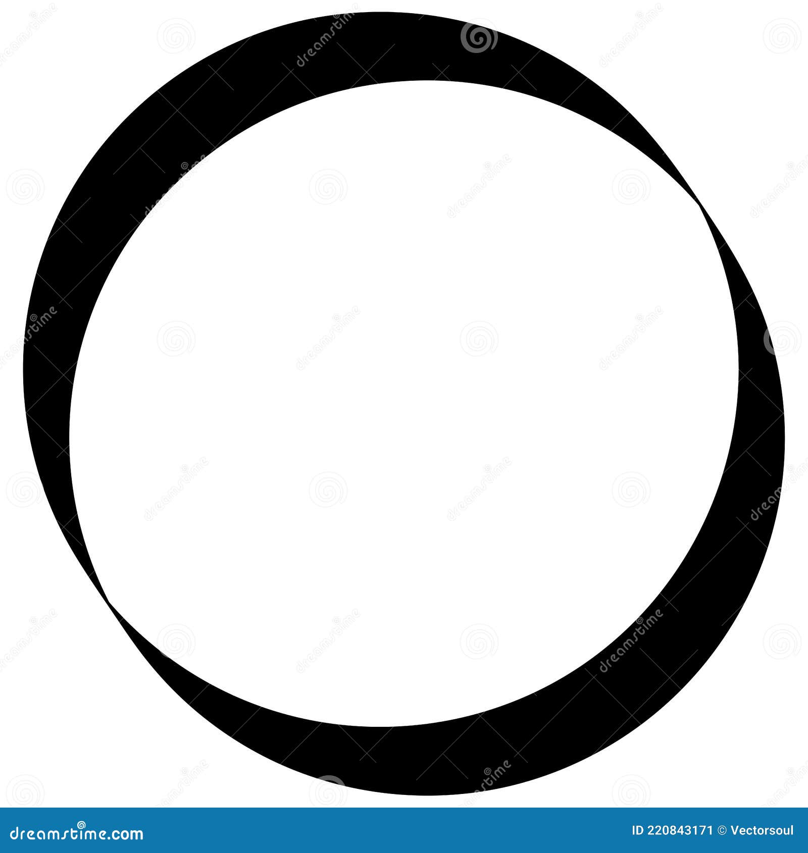 Simple Caligraphic Circle, Oval, Ellipse Elements. Circle Frame, Circle ...