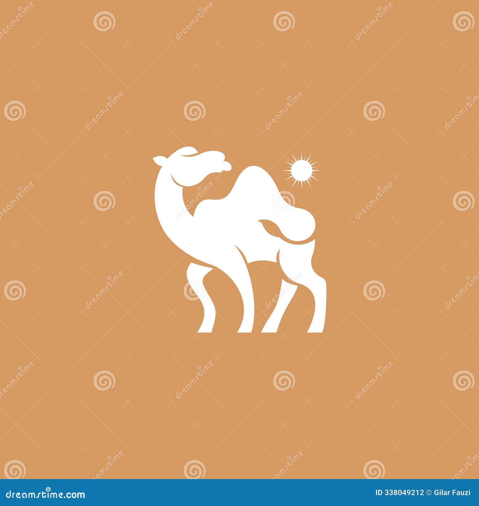 Simple camel logo stock illustration. Illustration of mammal - 338049212