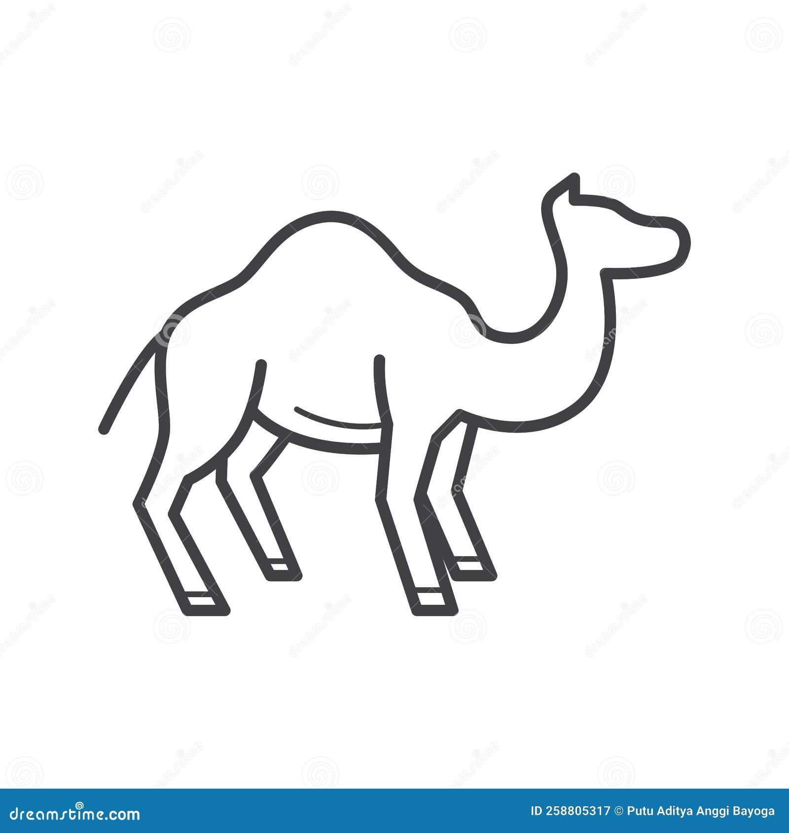 Simple camel stock vector. Illustration of logo, animal - 258805317