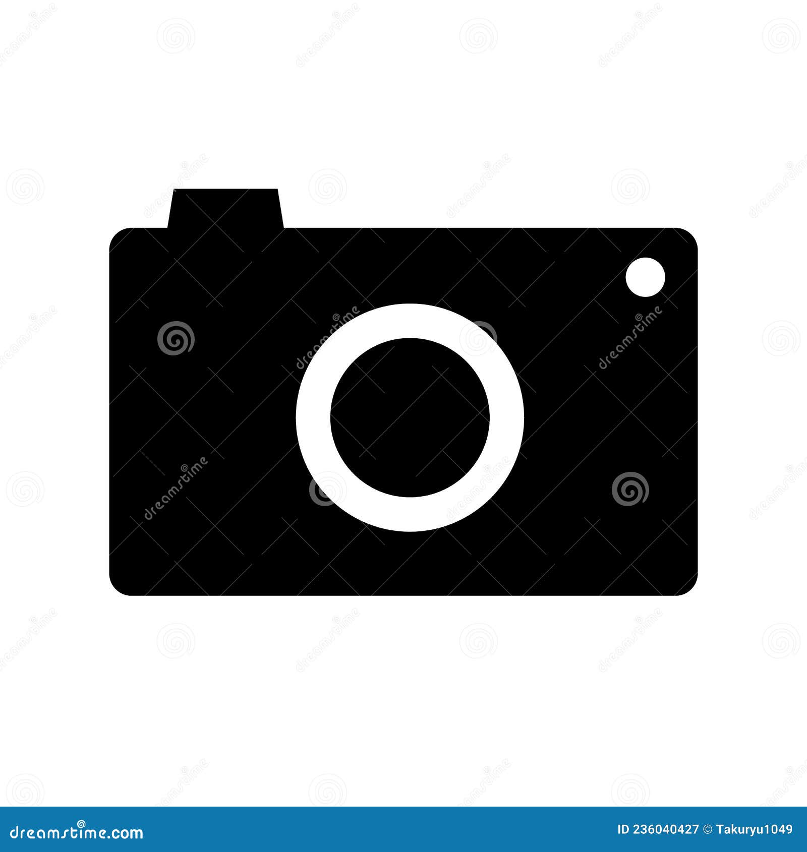 Simple Camera Icon in Black. Vector. Stock Illustration - Illustration ...