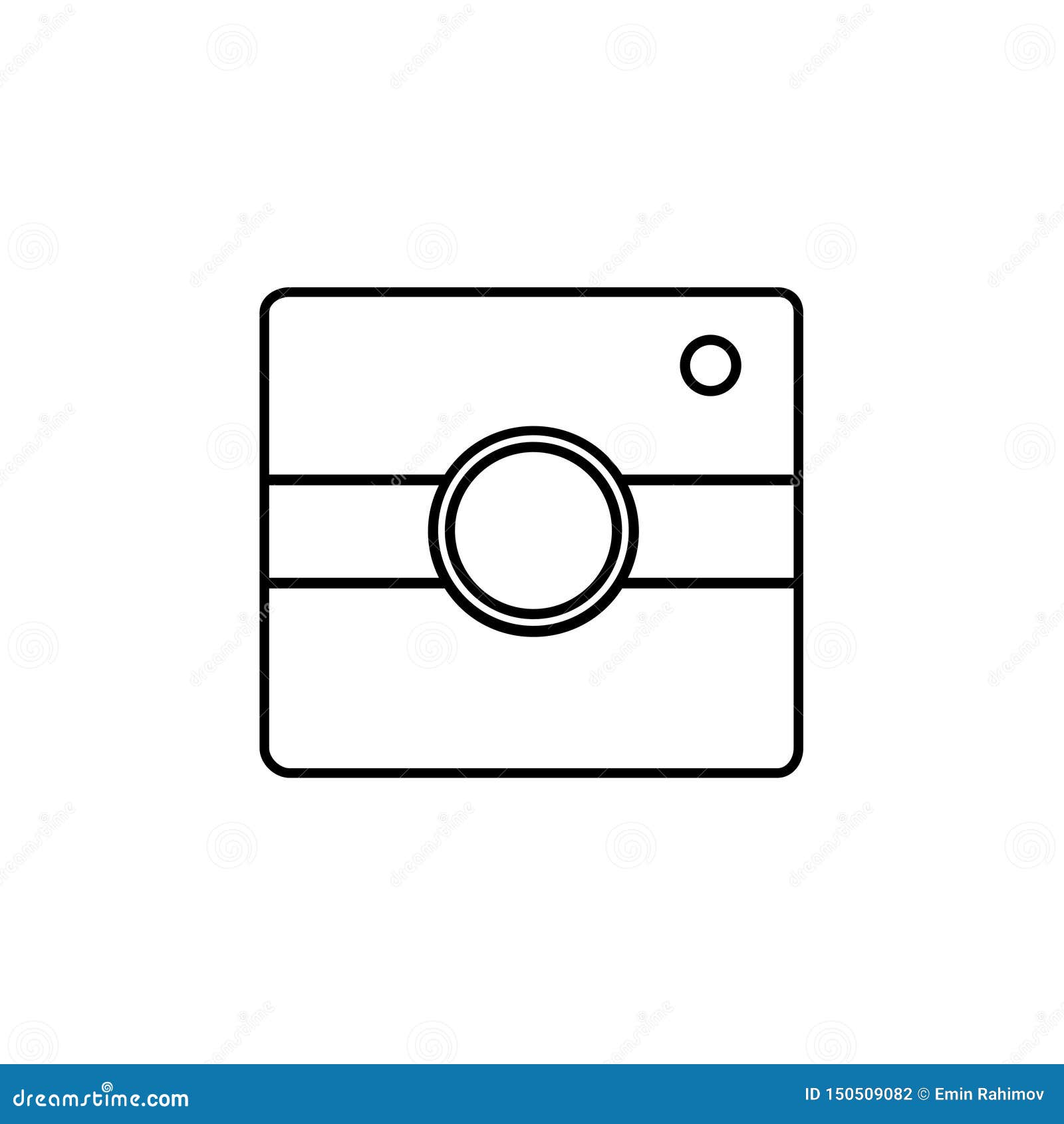 Simple Camera Icon. Instagram Sign Stock Illustration - Illustration of ...