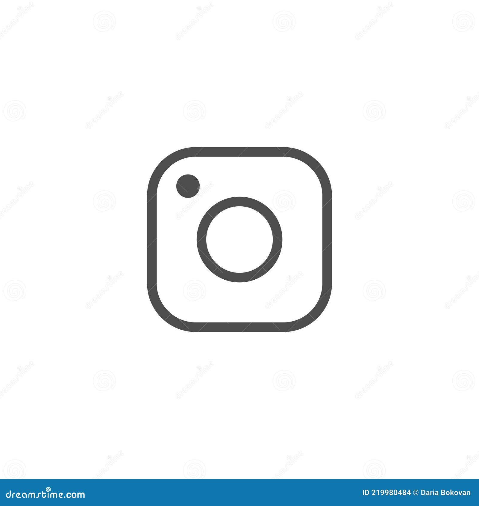 Simple Camera Icon. Instagram Social Media Logo Vector Editorial Stock ...