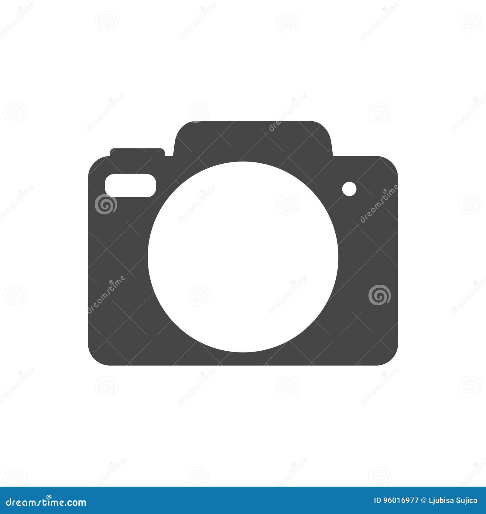 Simple Camera Icon on White Background Stock Illustration ...