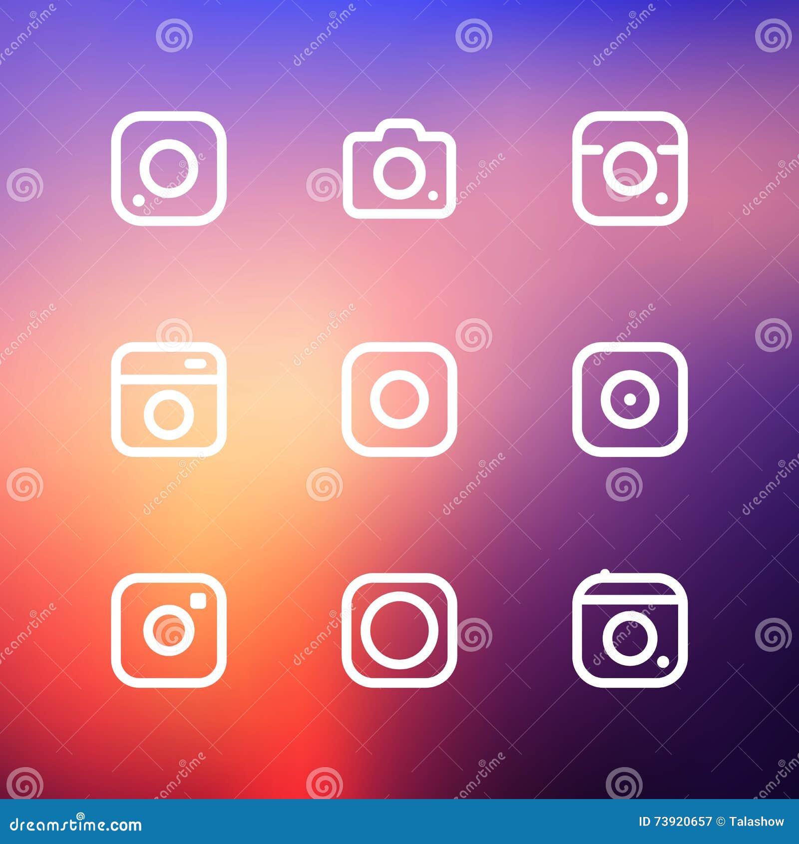 Simple camera icons stock vector. Illustration of logo - 73920657