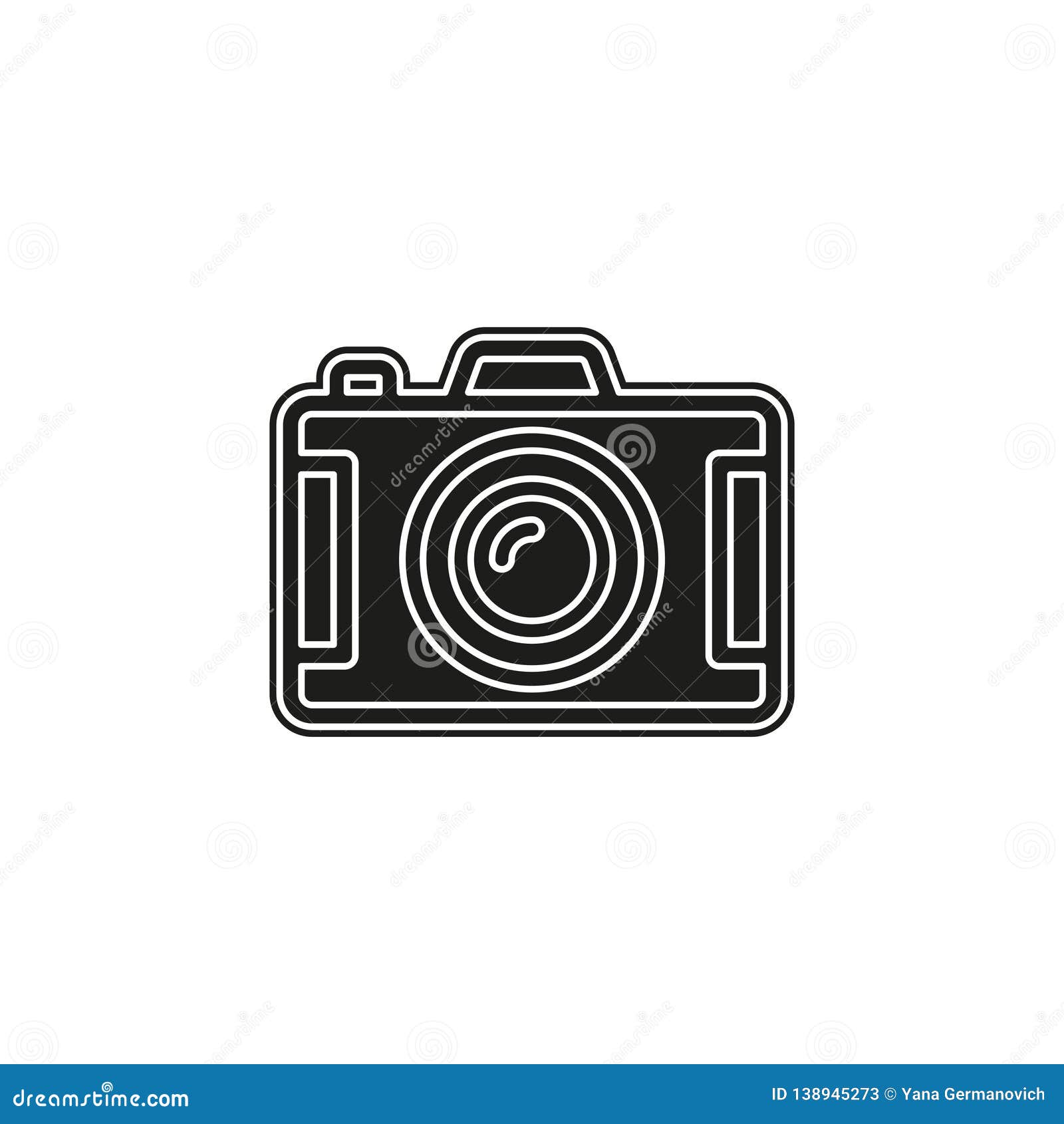Simple Camera Vector Icon stock illustration. Illustration of editable ...