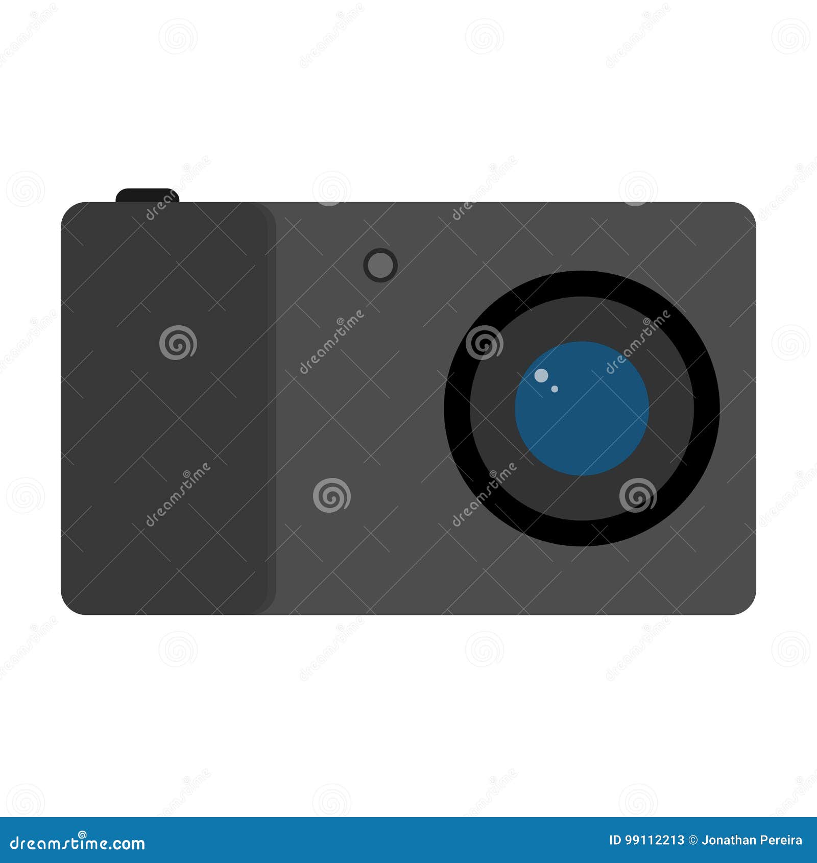 Simple camera stock vector. Illustration of lens, video - 99112213