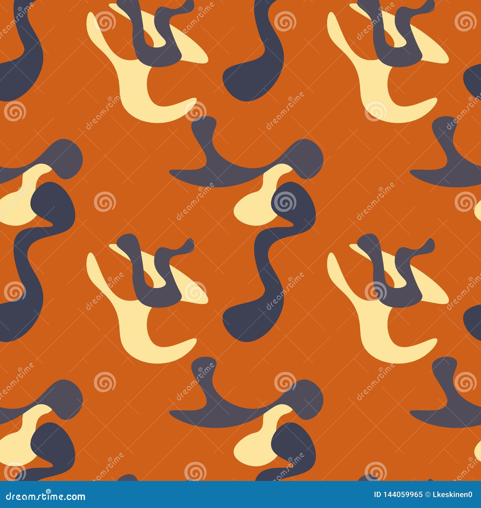 Simple Camouflage Seamless Pattern Stock Vector - Illustration of ...