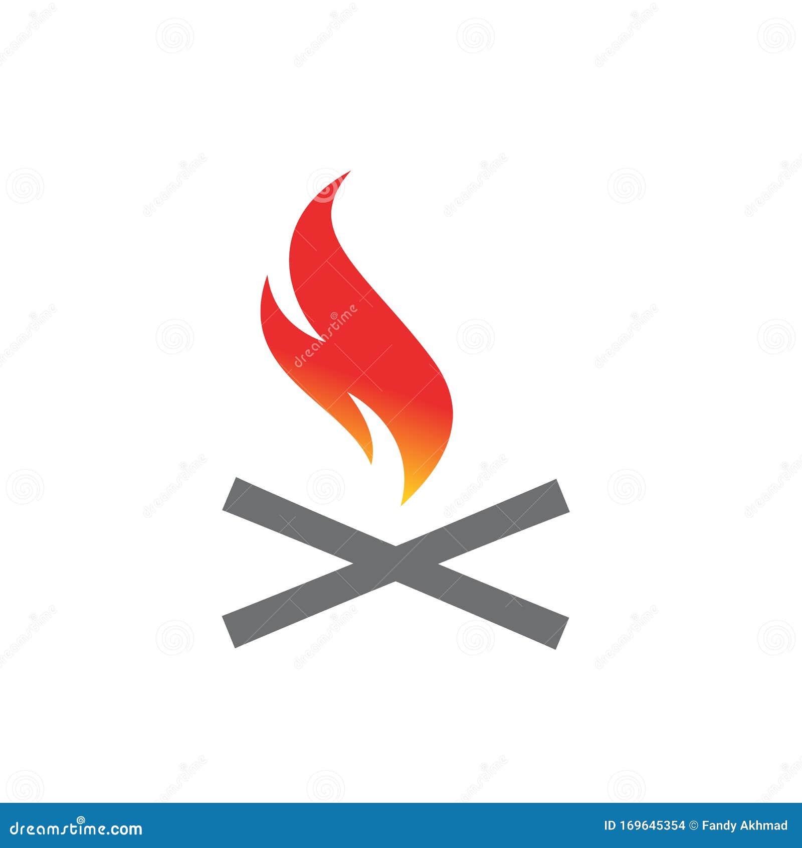 Simple Camp Fire Logo Design Vector Icon Elements Symbol Illustrations ...