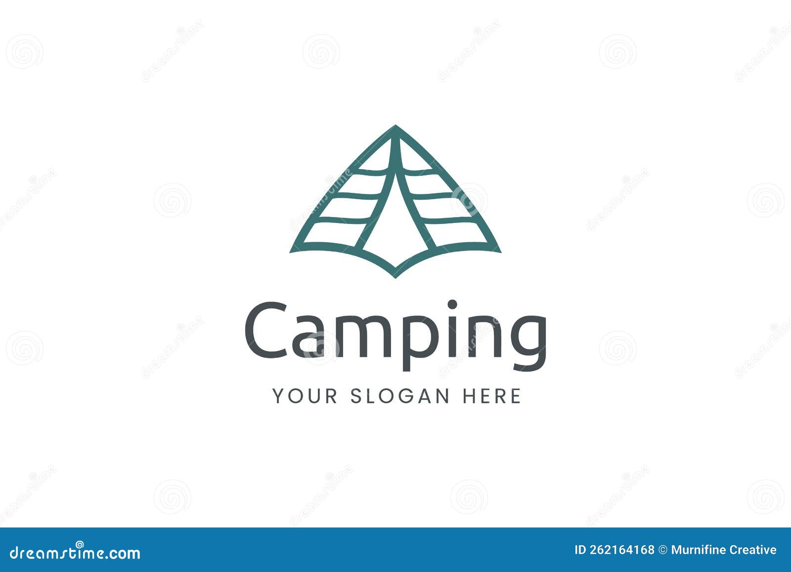 Simple Camping Logo with Tent Shape Stock Vector - Illustration of ...