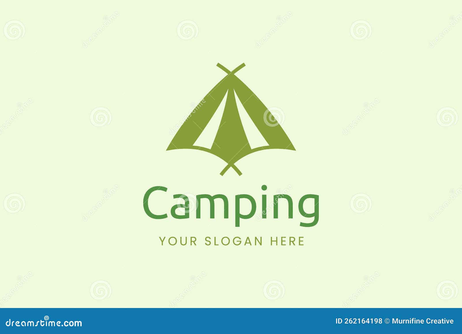 Simple Camping Logo with Tent Shape Stock Vector - Illustration of ...