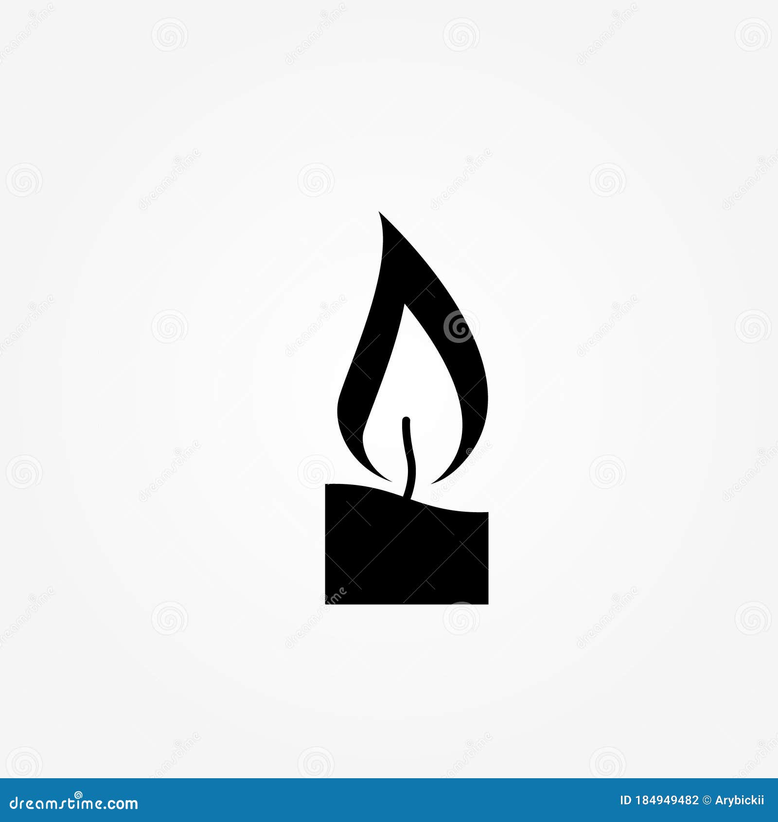 Simple candle icon. Vector stock vector. Illustration of burial - 184949482
