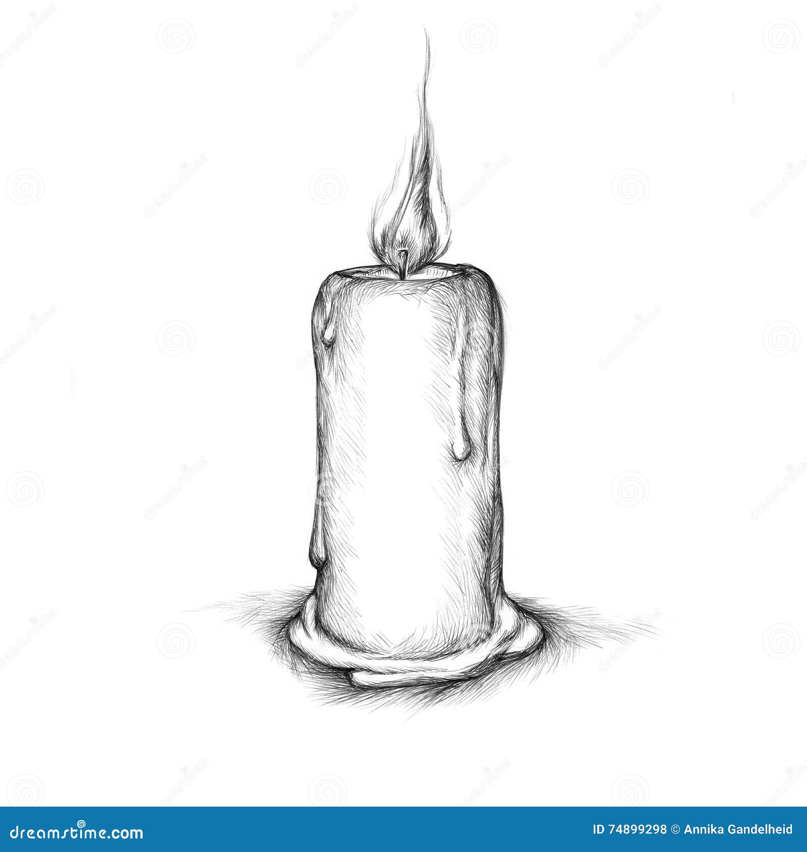 Simple Candle stock illustration. Illustration of serenity - 74899298