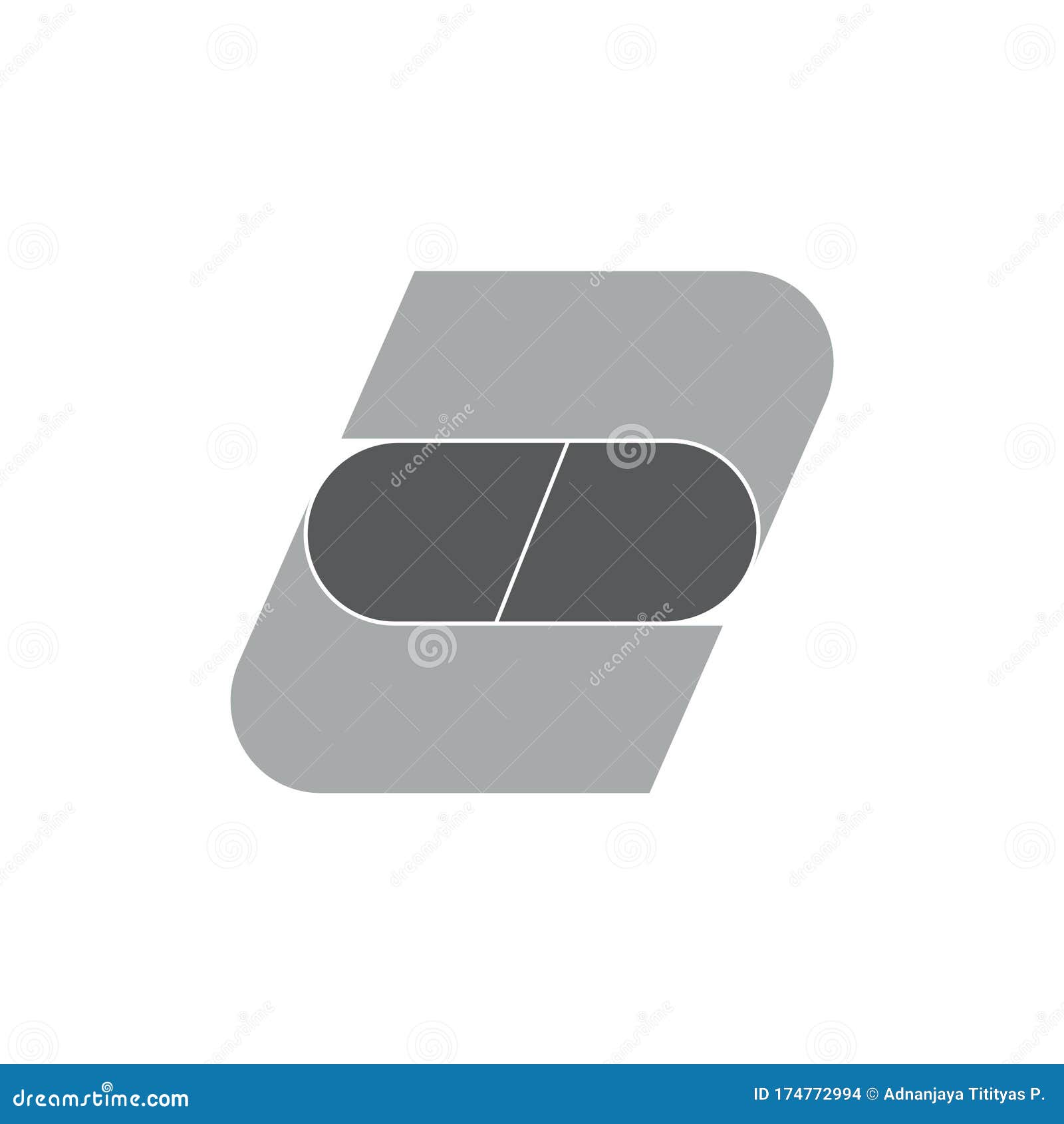 Simple Capsule Shape Geometric Logo Vector Stock Vector - Illustration ...