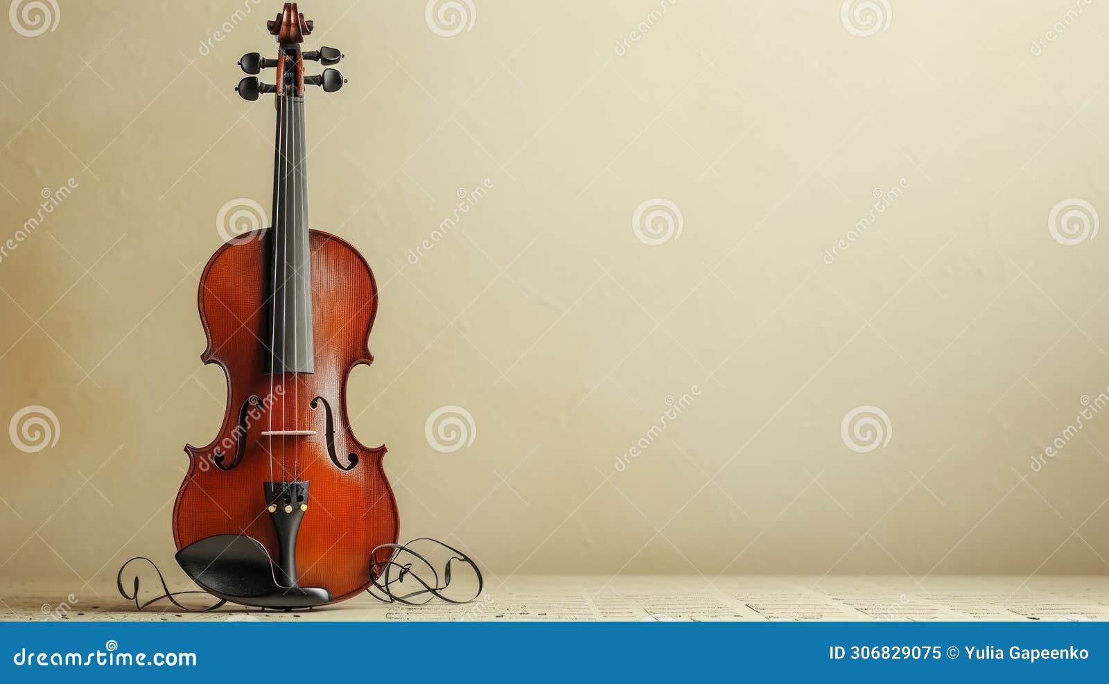 Simple yet Captivating Image Showcasing a Violin and Delicate Musical ...