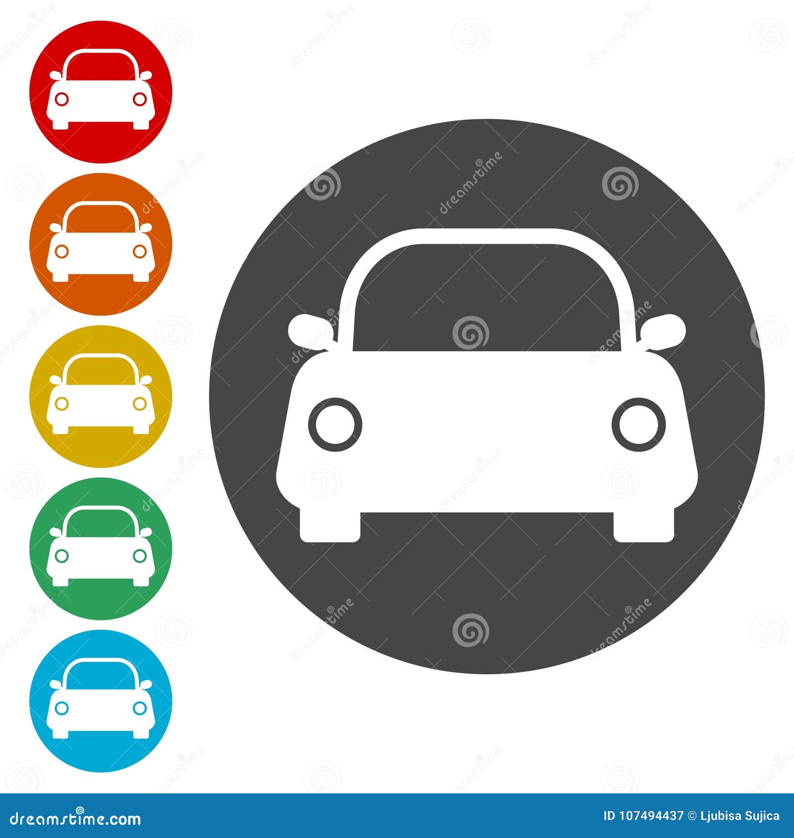 Simple Car icon set stock vector. Illustration of cars - 107494437