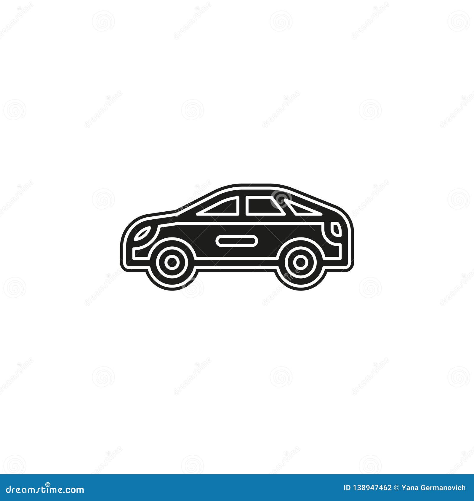 Simple Car Vector Icon stock illustration. Illustration of design ...