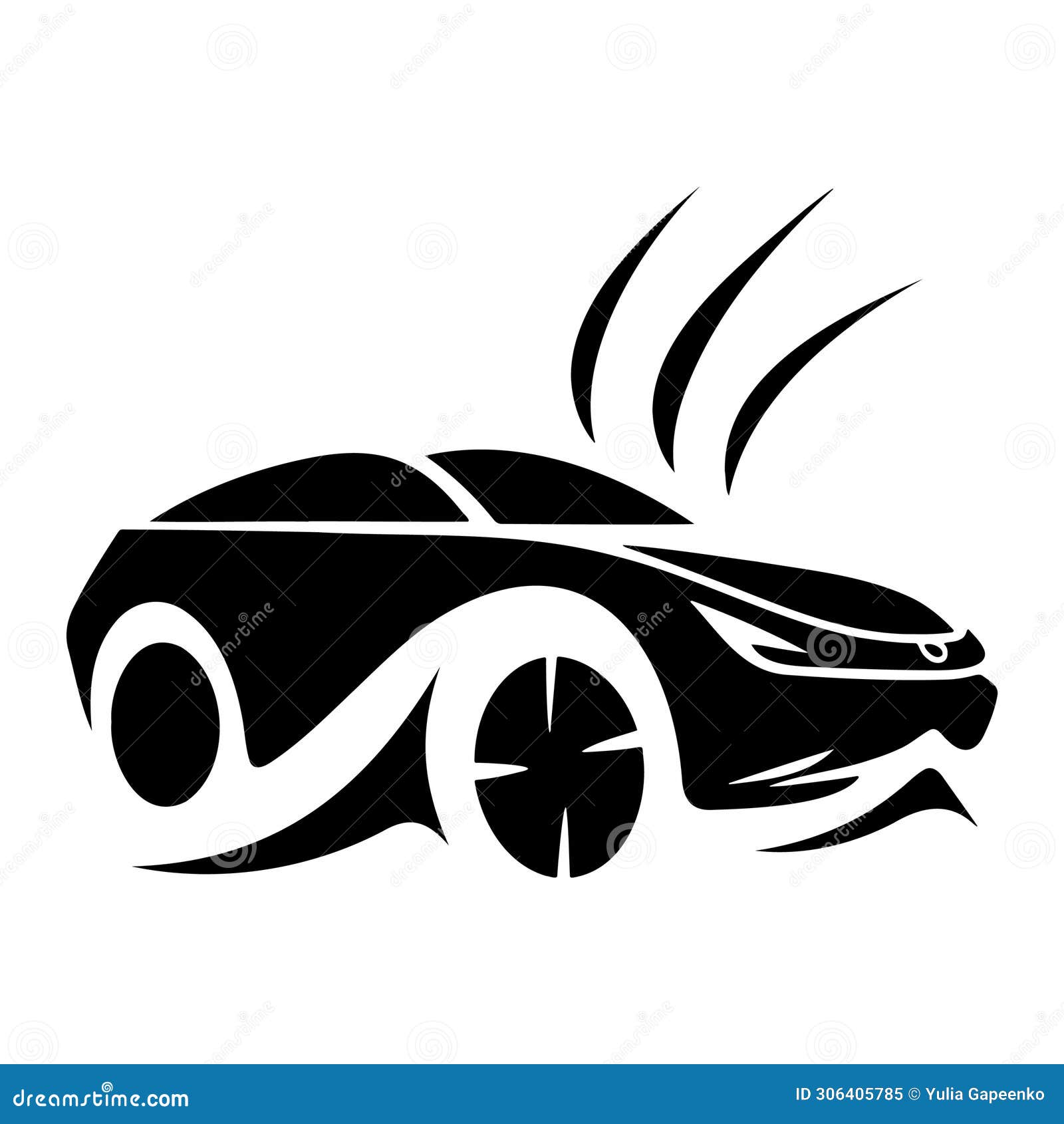 Simple Car Logo. Vector Illustration Stock Vector - Illustration of ...