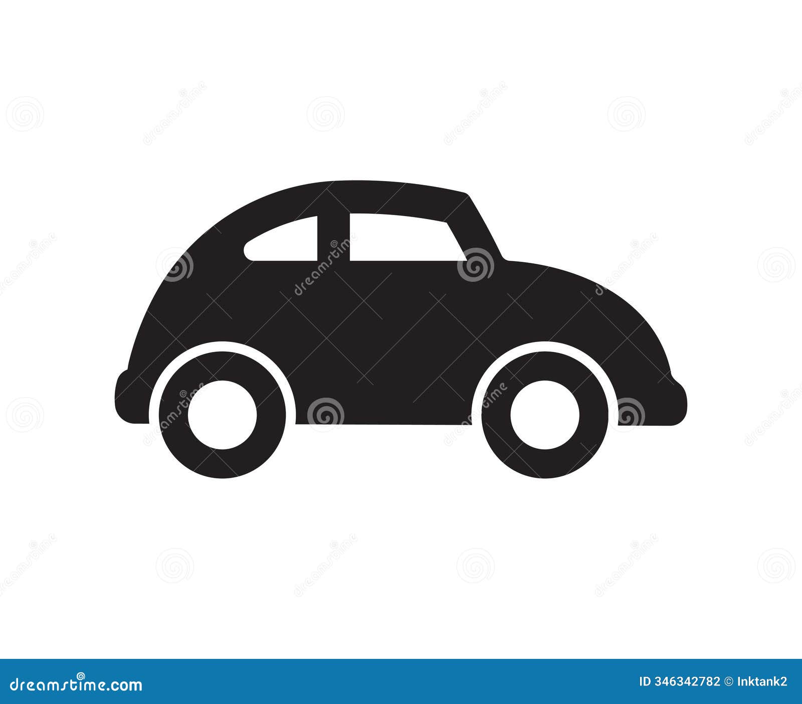 Simple Car Silhouette Side View Stock Vector - Illustration of simple ...