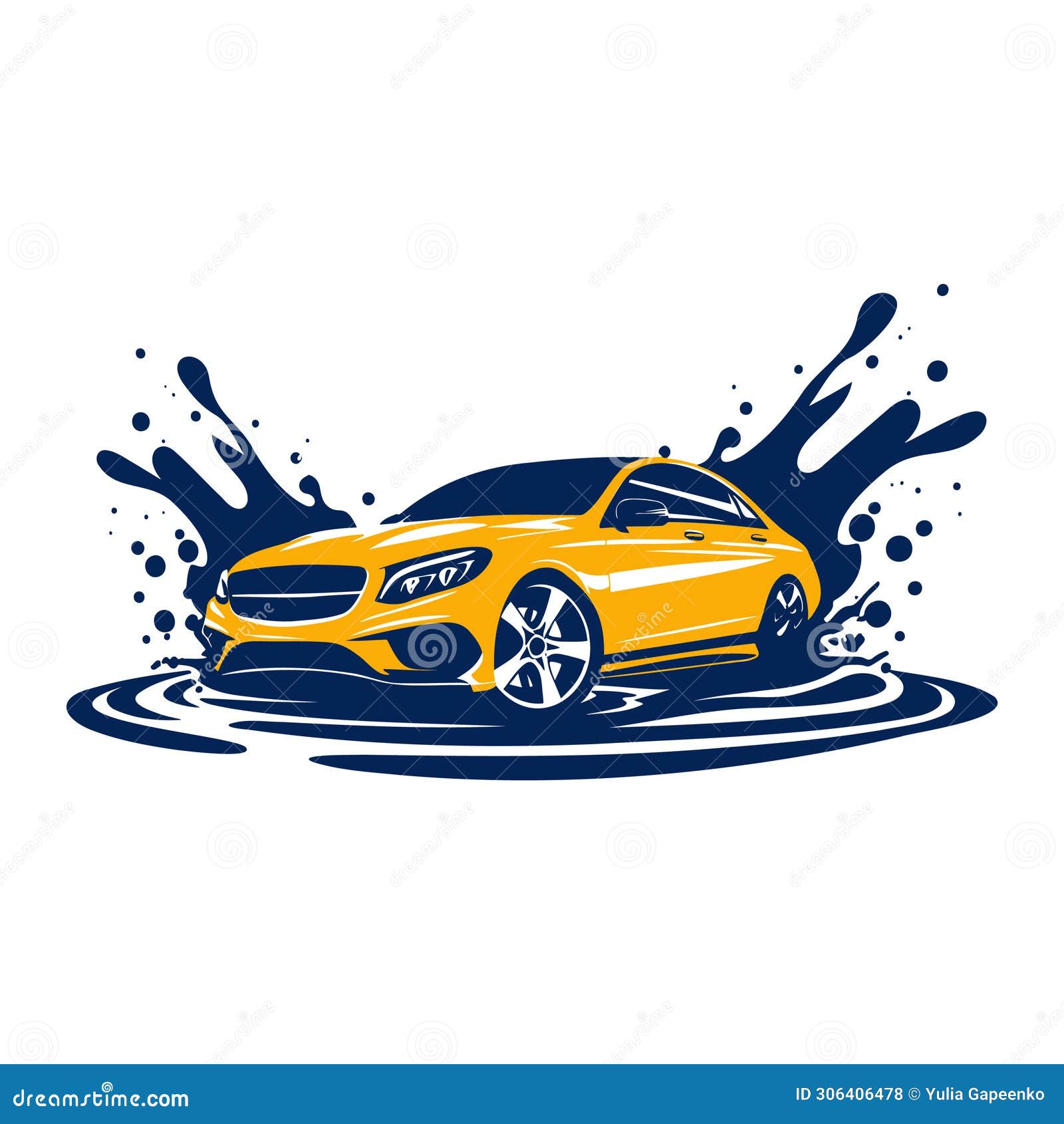 Simple Car Washing Logo. Vector Illustration Stock Vector ...