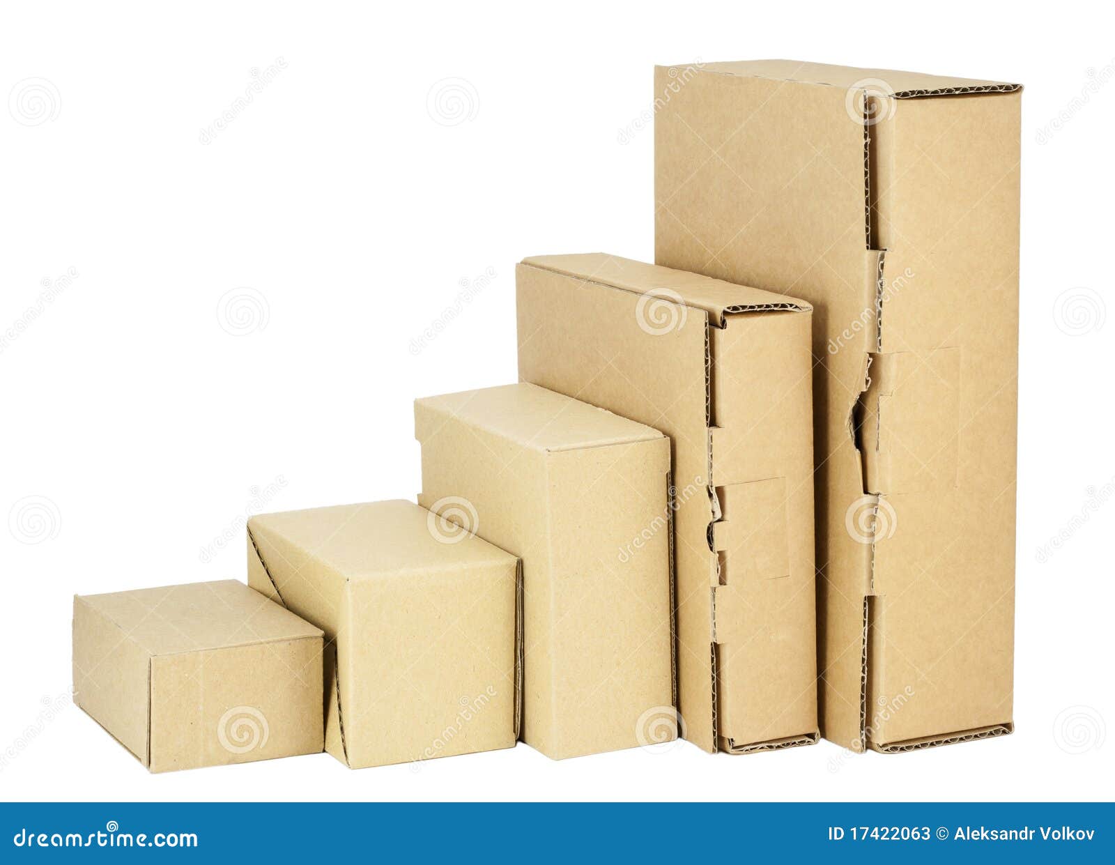Simple Cardboard Boxes Set for Packing Stock Image - Image of supplies ...