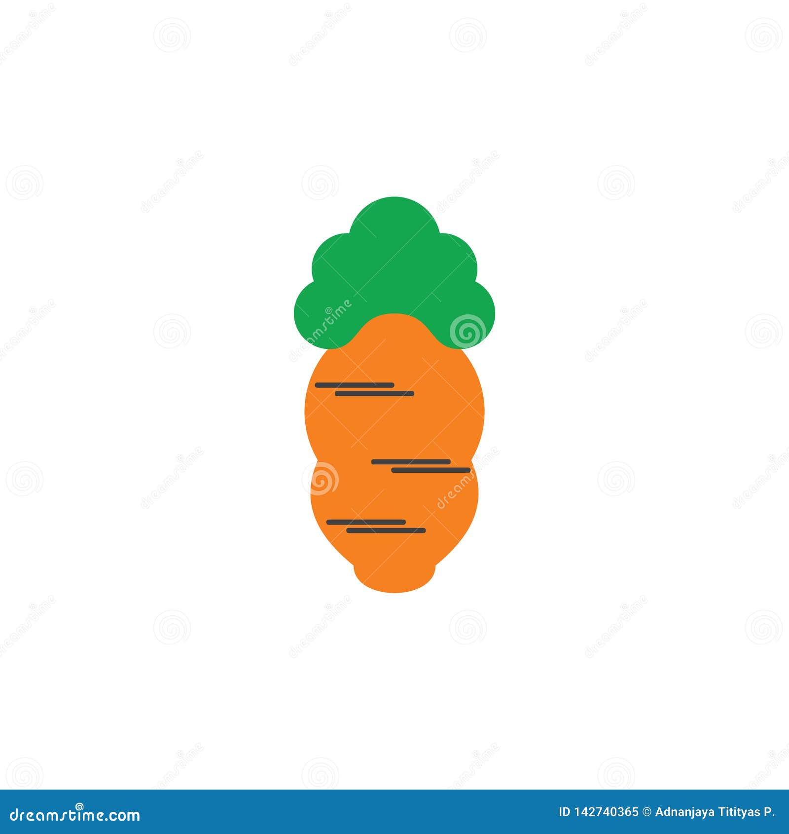 Simple Carrot Colorful Design Symbol Vector Stock Vector - Illustration ...