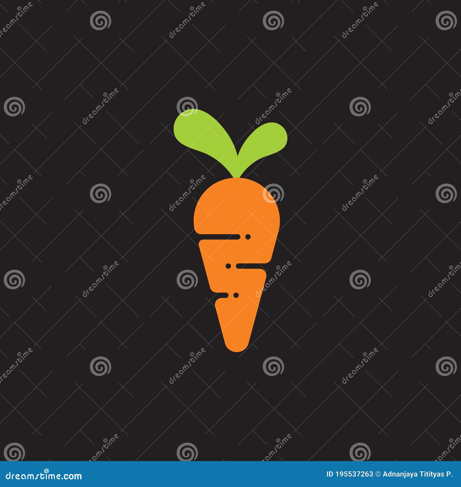 Simple Carrot Design Symbol Logo Vector Stock Vector - Illustration of ...