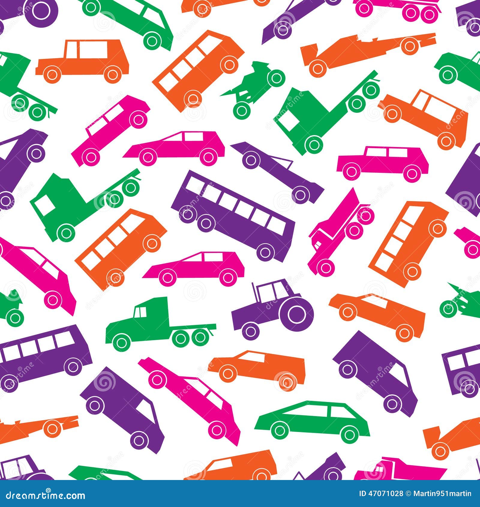Simple Cars Color Icons Seamless Pattern Stock Vector - Illustration of ...