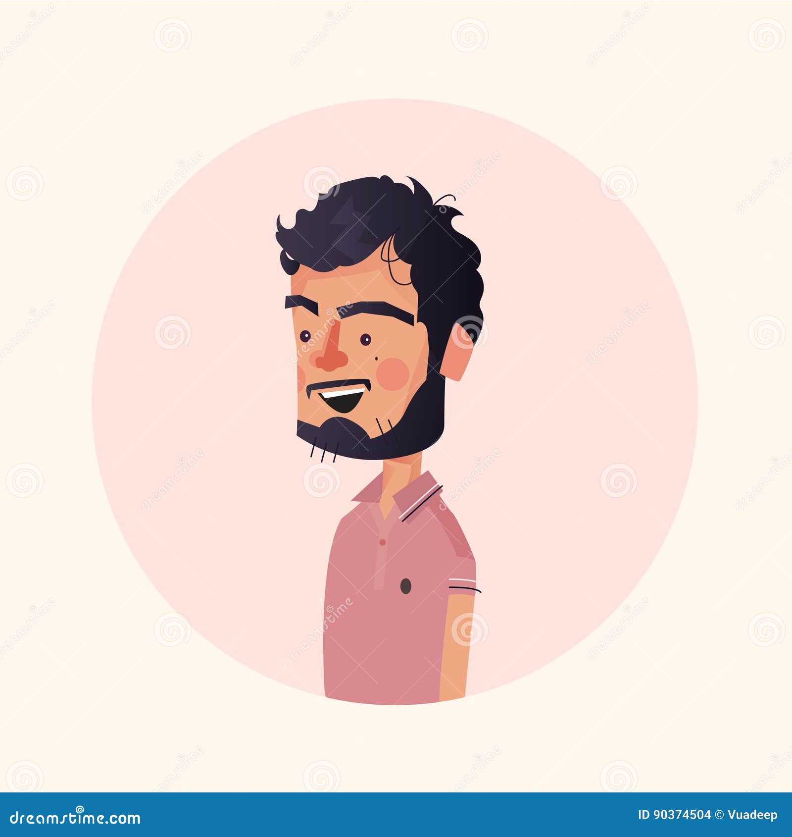 Simple cartoon avatar stock vector. Illustration of people - 90374504