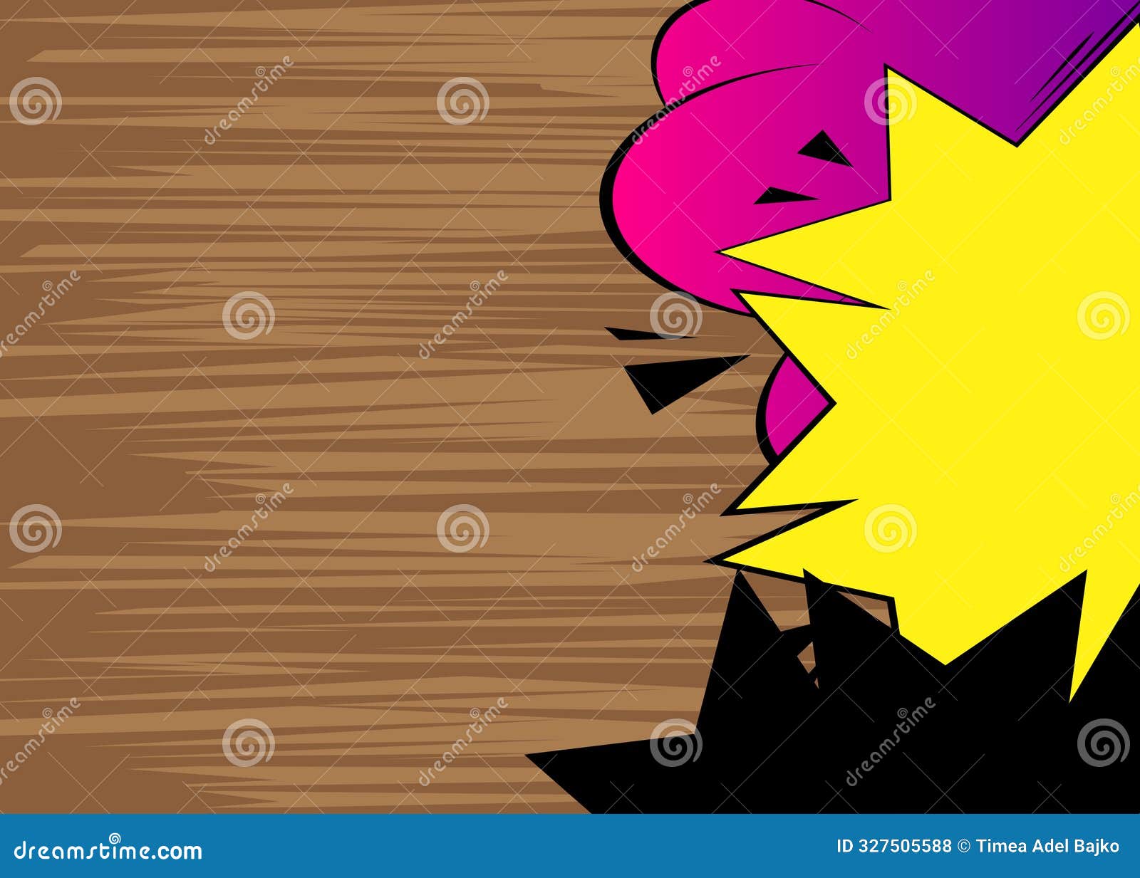 Simple Cartoon Background, Comic Book Abstract Backdrop. Retro Vector ...