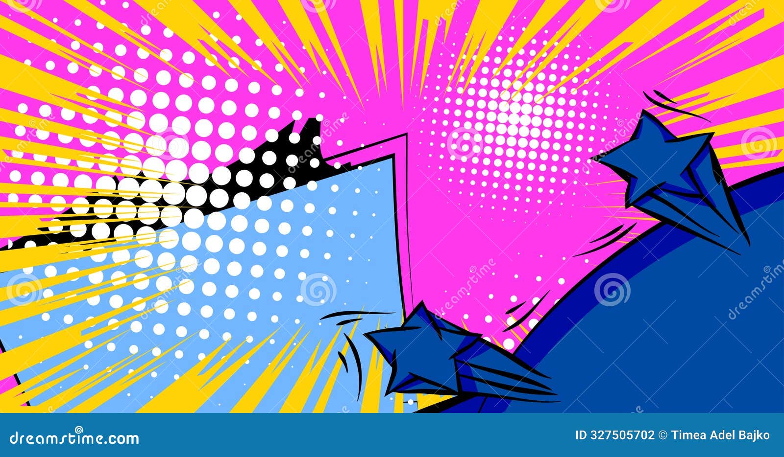 Simple Cartoon Background, Comic Book Abstract Backdrop. Retro Vector ...