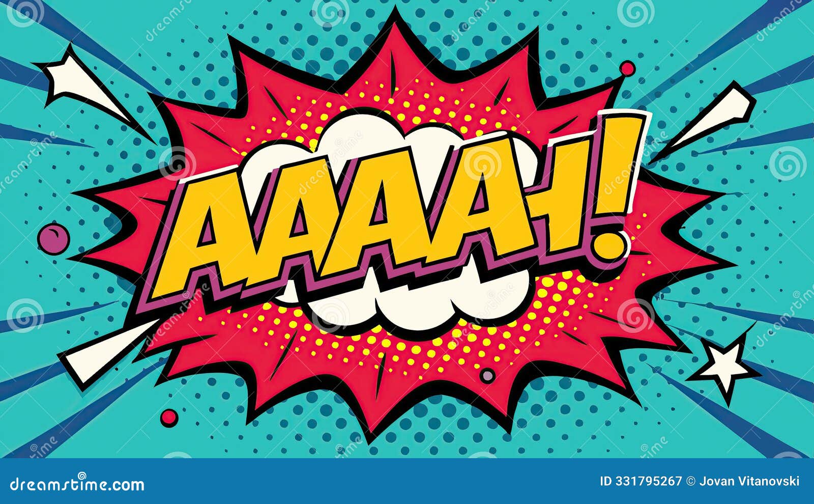 Colorful Comic Book Style Background with Expression of Surprise Stock ...