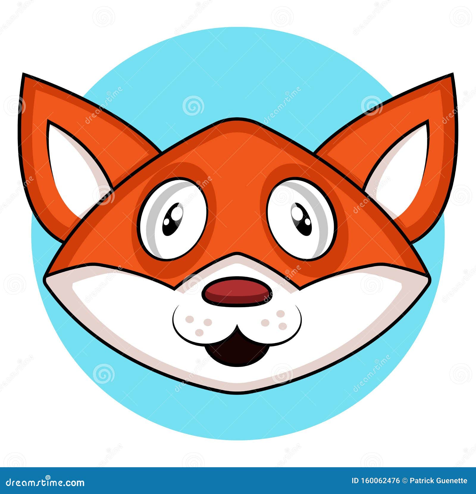 Simple Cartoon Fox Vector Illustration Stock Vector - Illustration of ...