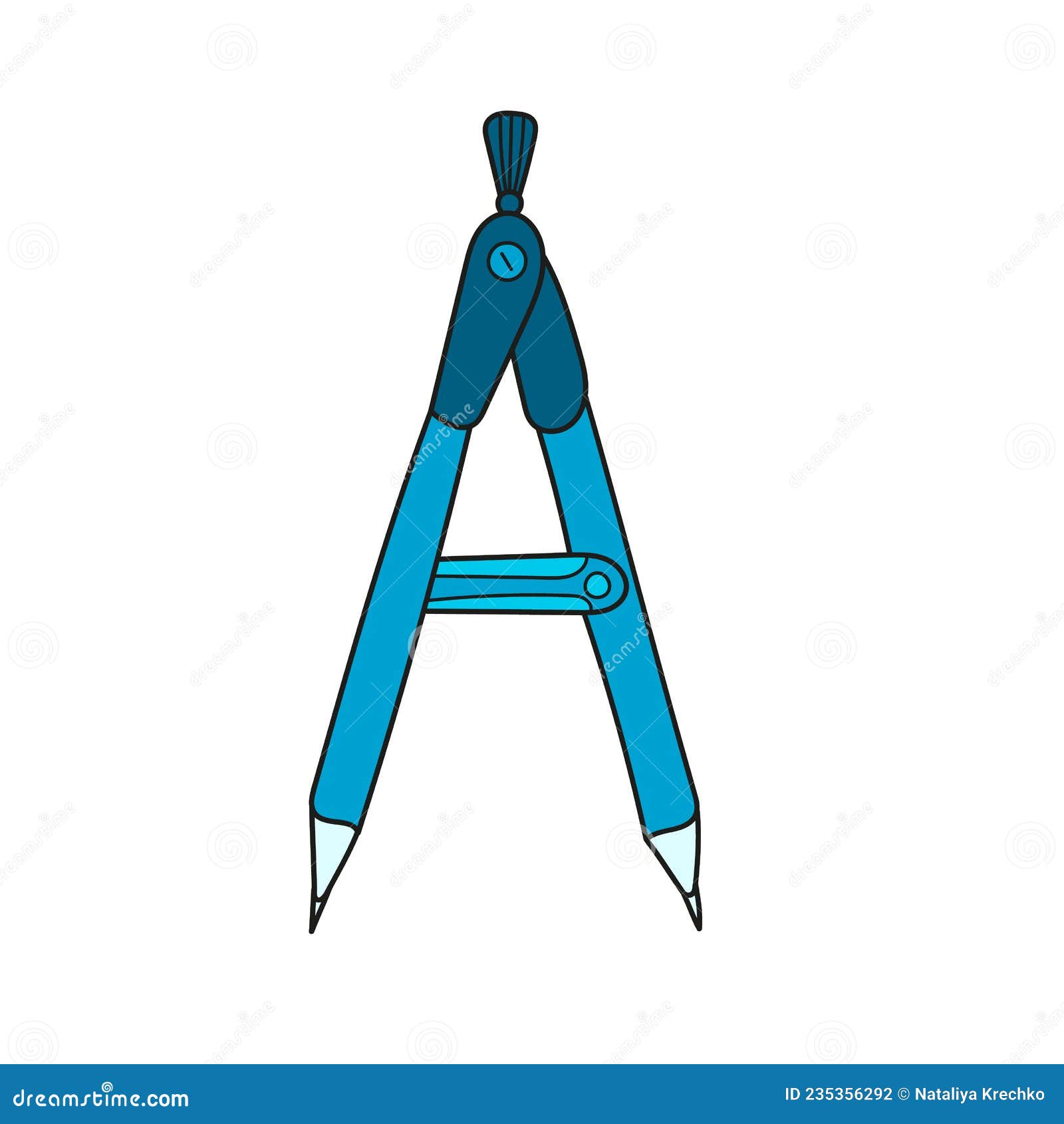 Simple Cartoon Icon. Geometry Compass Divider Vector Icon Stock Vector ...