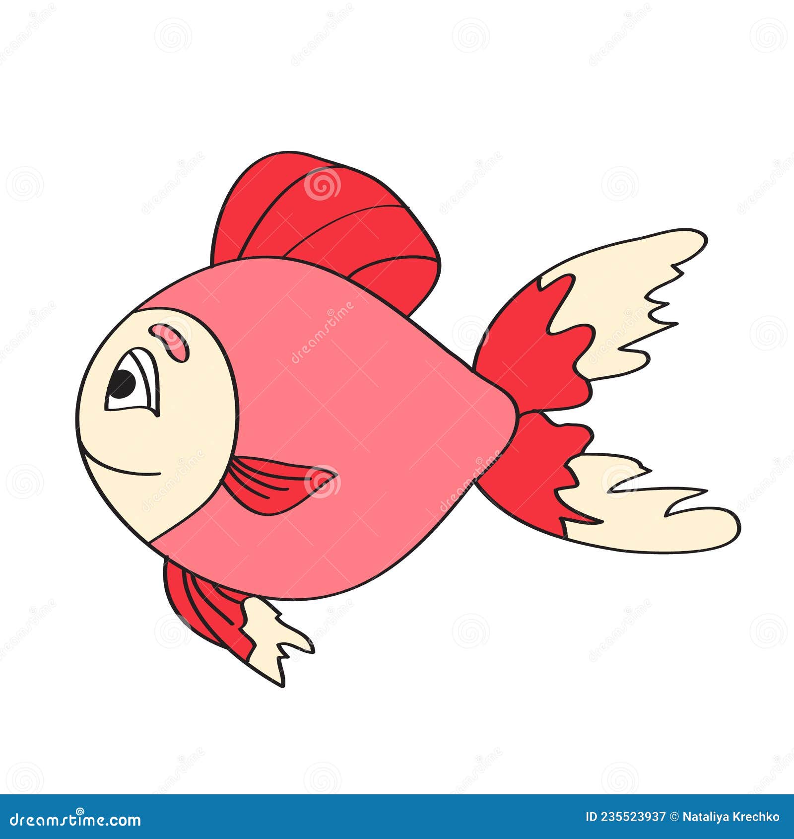 Simple Cartoon Icon. Vector Icon of Cute Smiling Cartoon Fish Stock ...
