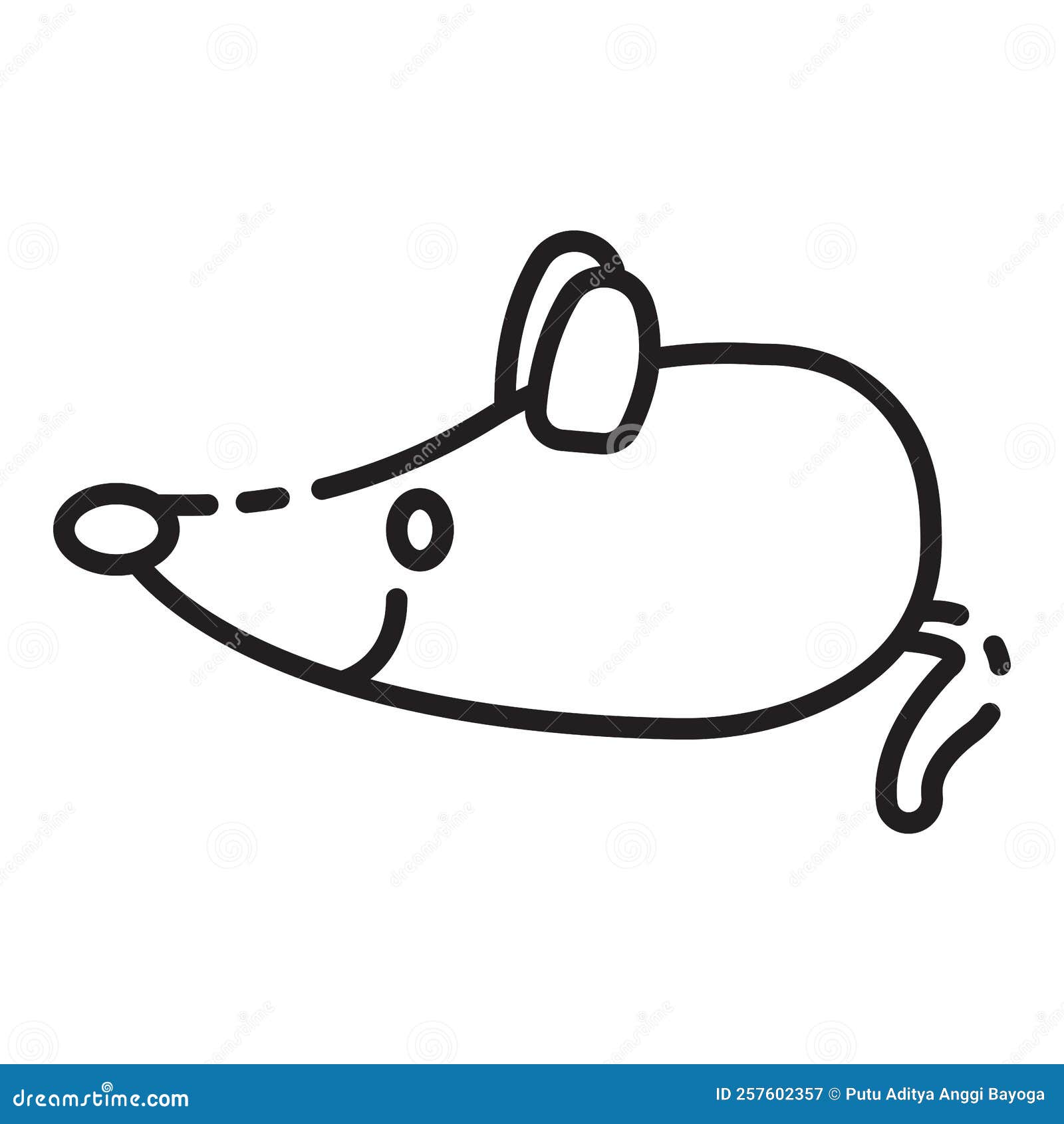 Simple cartoon mouse stock vector. Illustration of vector - 257602357
