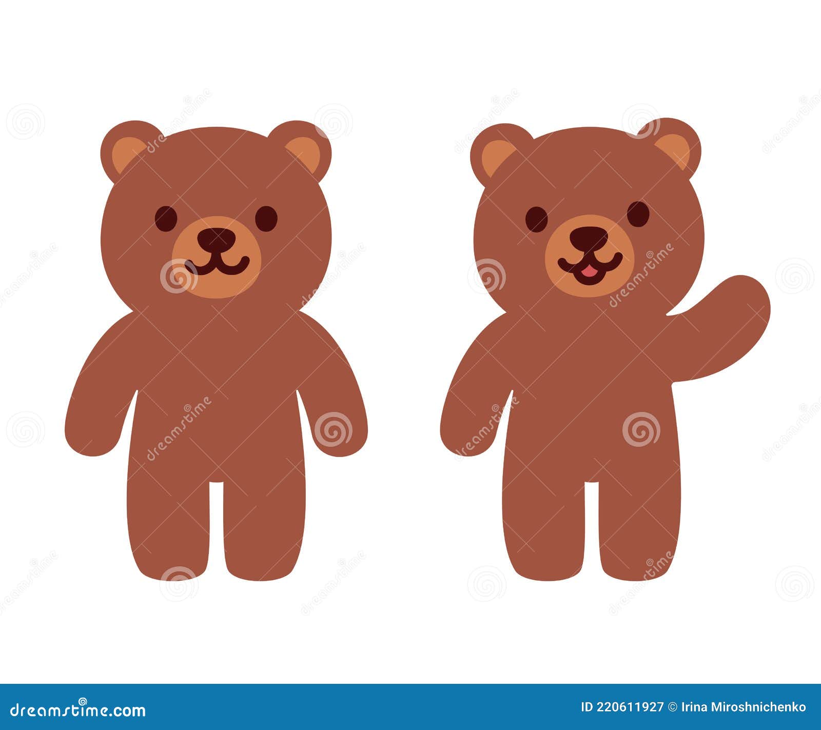 Simple cartoon teddy bear stock vector. Illustration of kawaii - 220611927