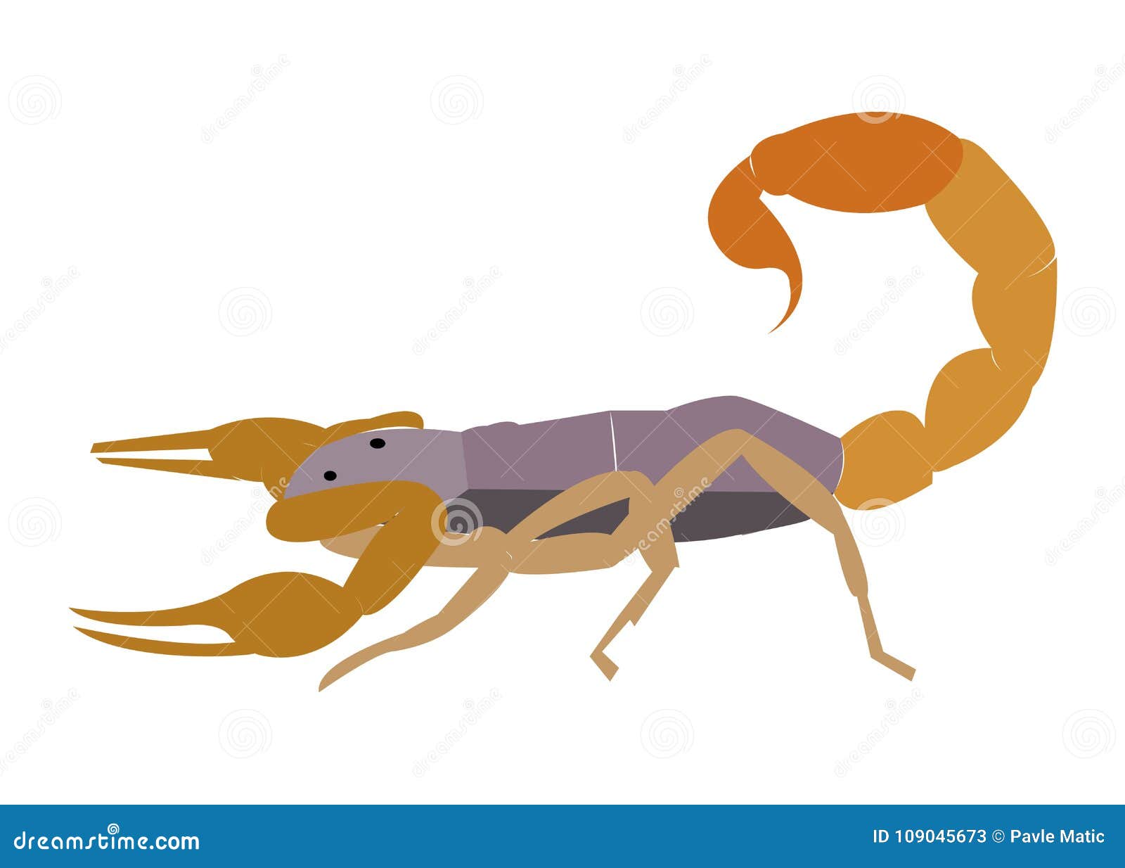 Simple Cartoon Vector Scorpion Illustration Stock Vector - Illustration ...