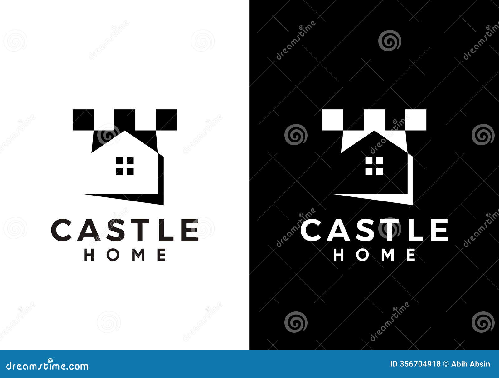 Simple Castle with Home Logo Vector Design Stock Photo - Image of logo ...