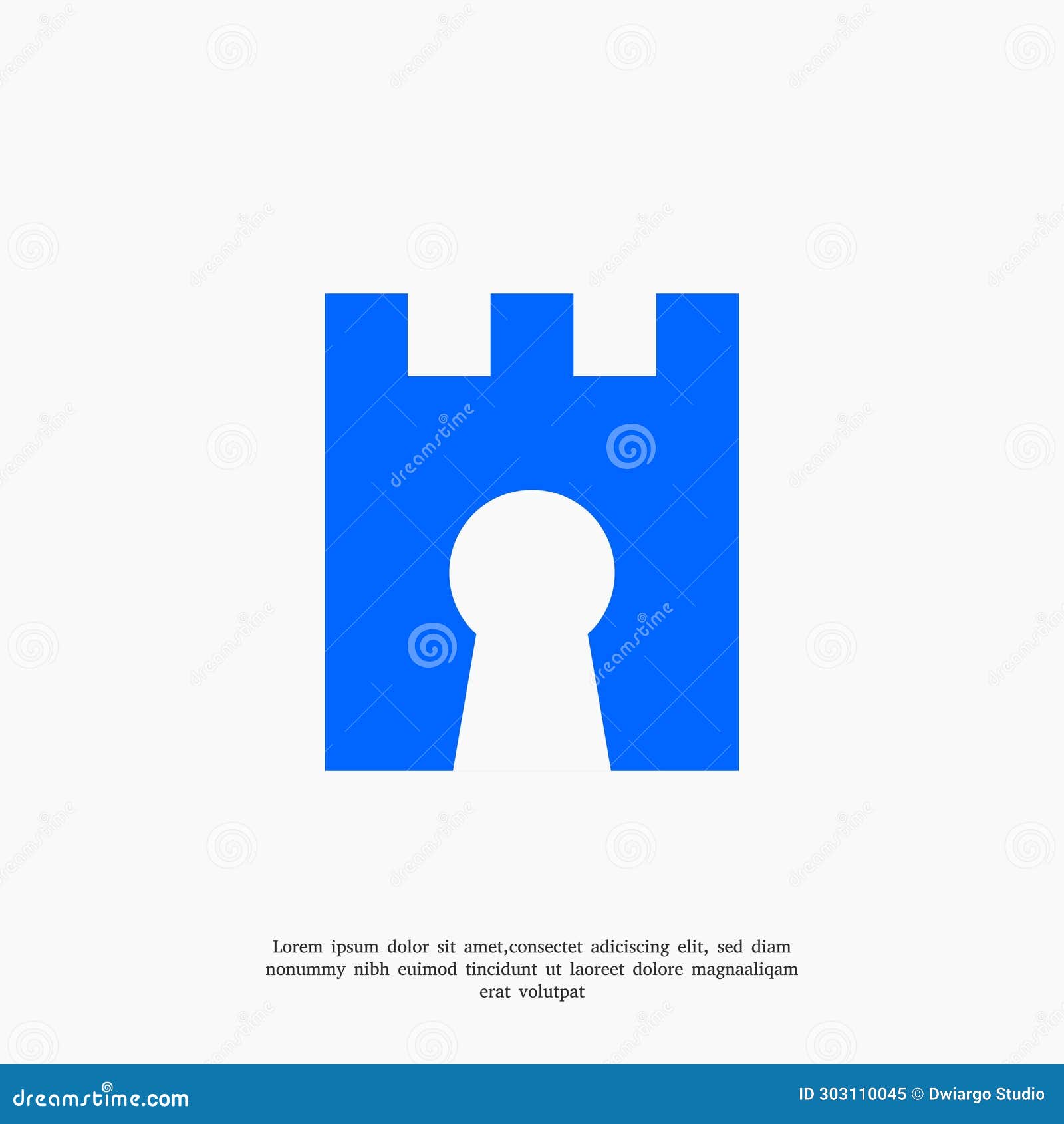 Keyhole Logo Icon Design In Line Art Style Vector Illustration ...