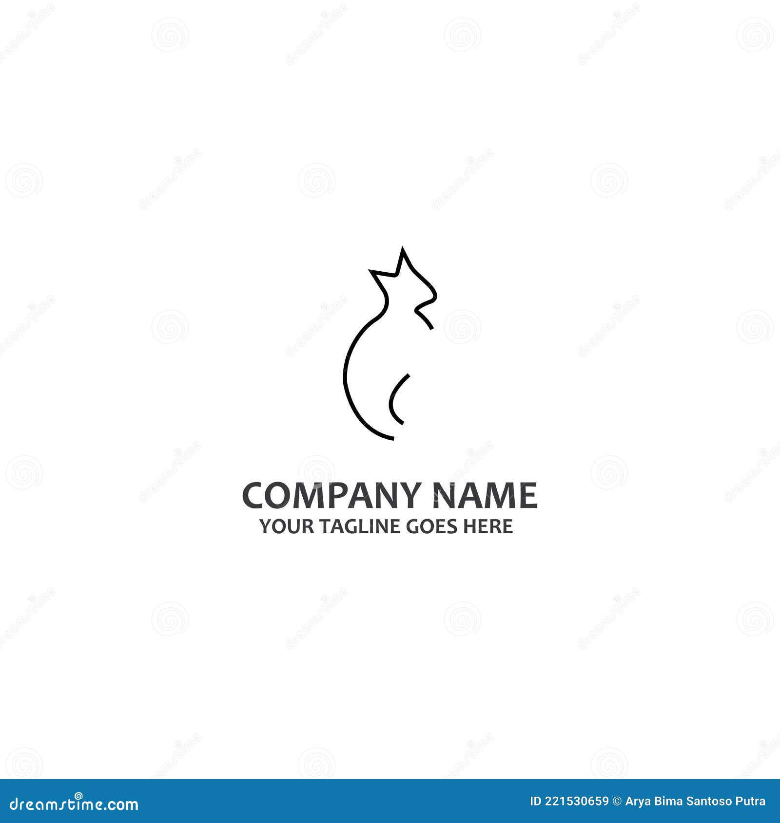 Simple Cat Icon Vector Logo Stock Vector - Illustration of sign ...
