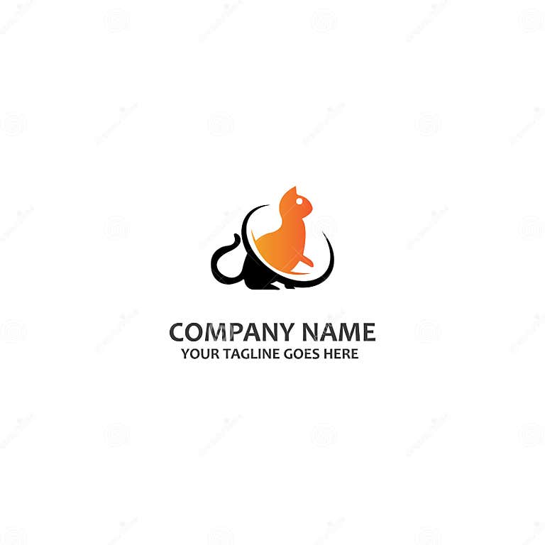 Simple Cat Icon Vector Logo Stock Illustration - Illustration of ...