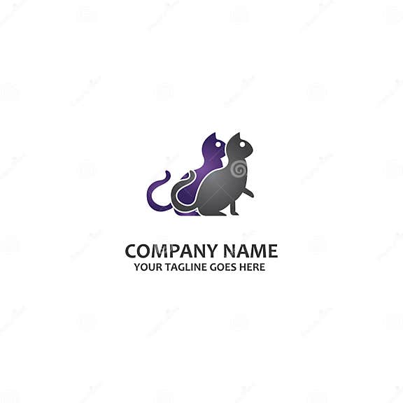Simple Cat Icon Vector Logo Stock Vector - Illustration of business ...